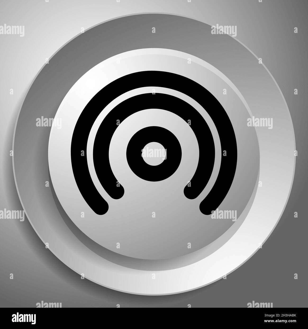 Cordless / Wireless connection, Wifi signal symbol, icon for telecom ...
