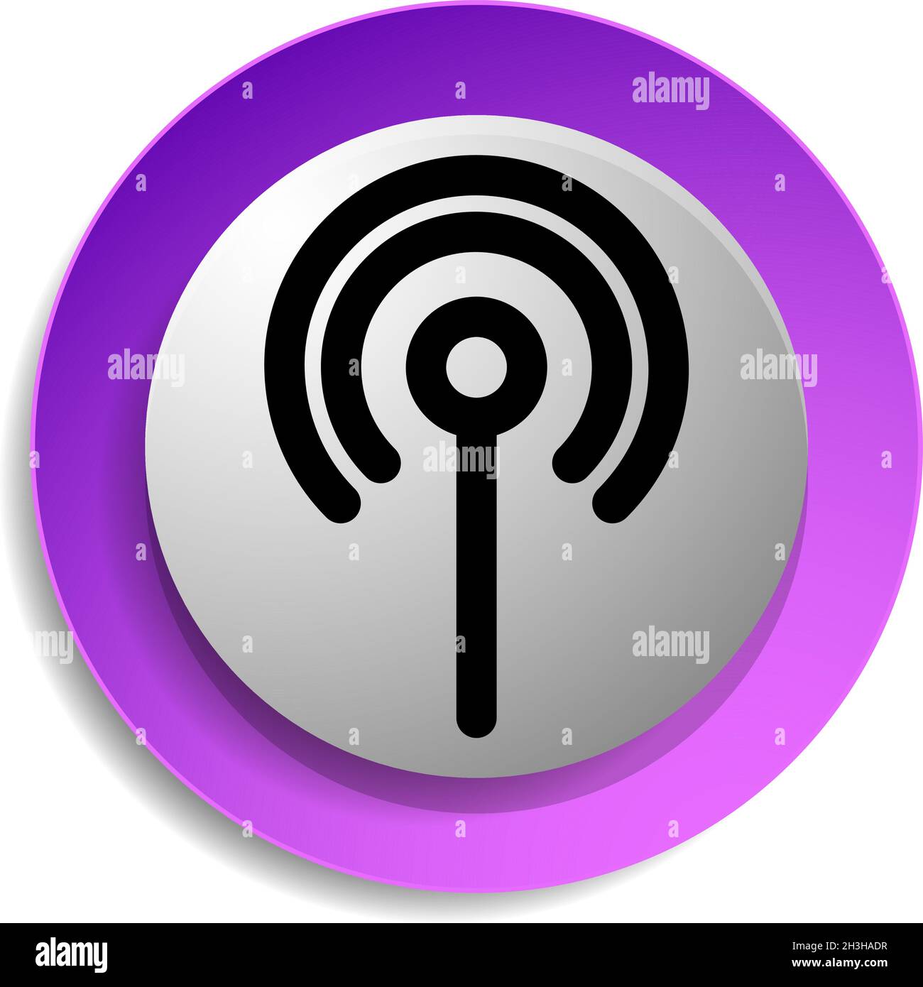 Cordless / Wireless connection, Wifi signal symbol, icon for telecom ...