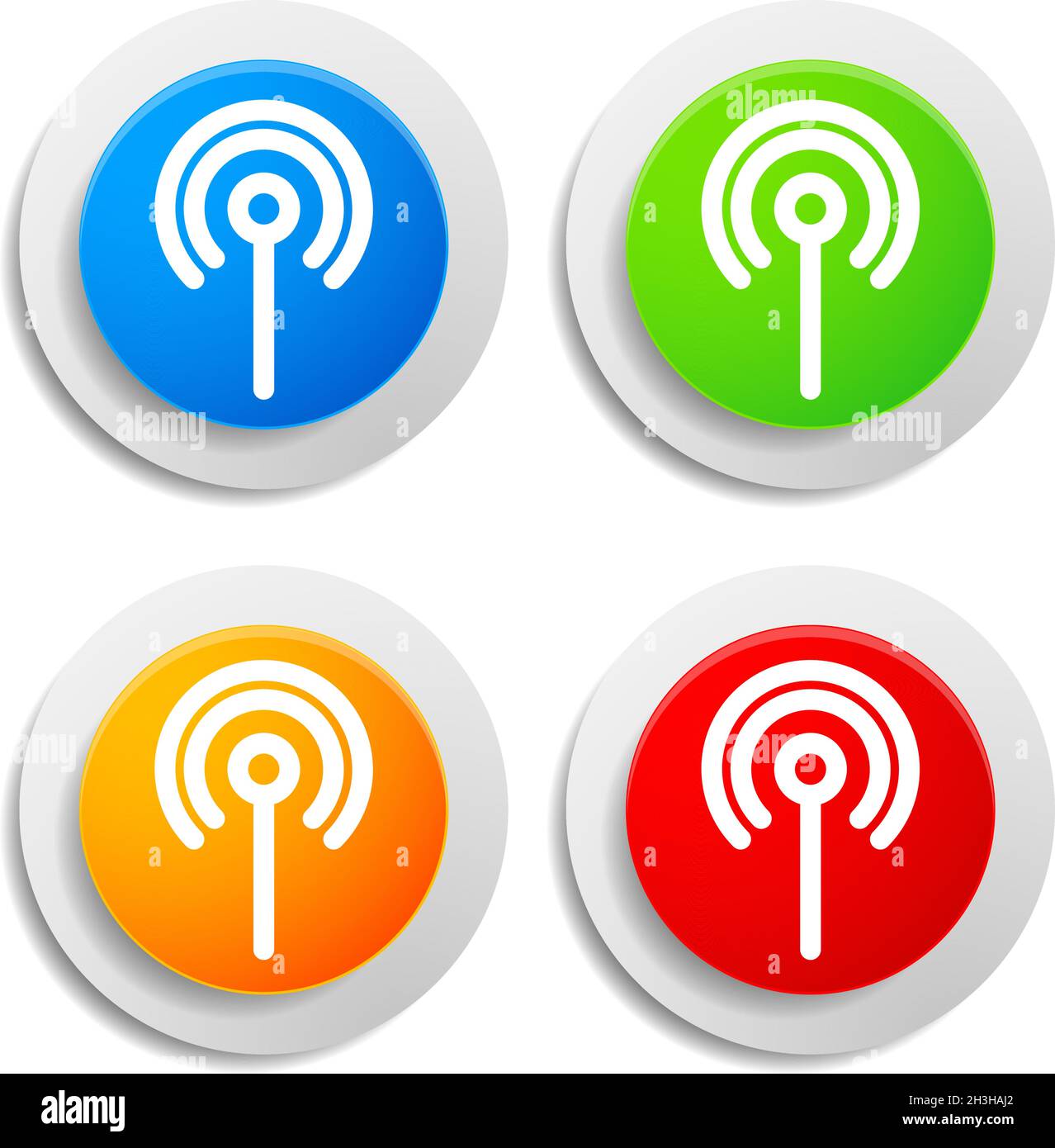 Cordless / Wireless connection, Wifi signal symbol, icon for telecom ...