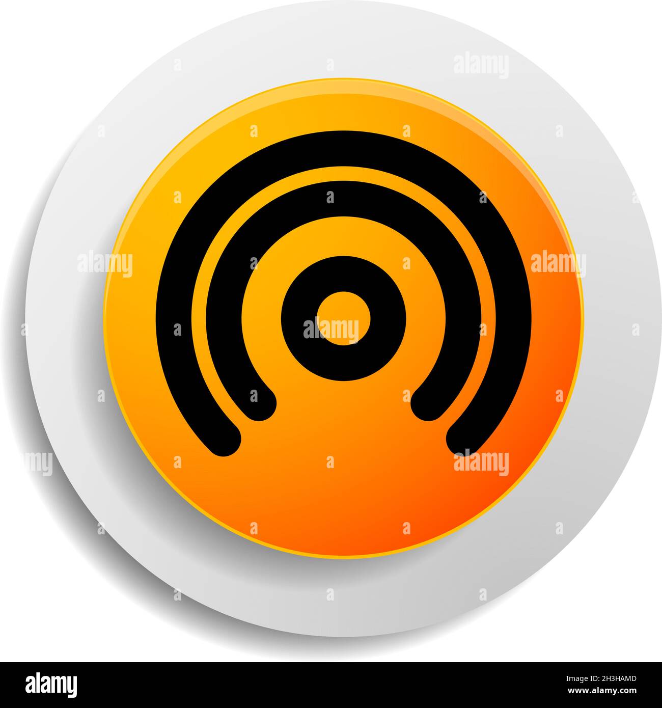 Cordless / Wireless connection, Wifi signal symbol, icon for telecom ...