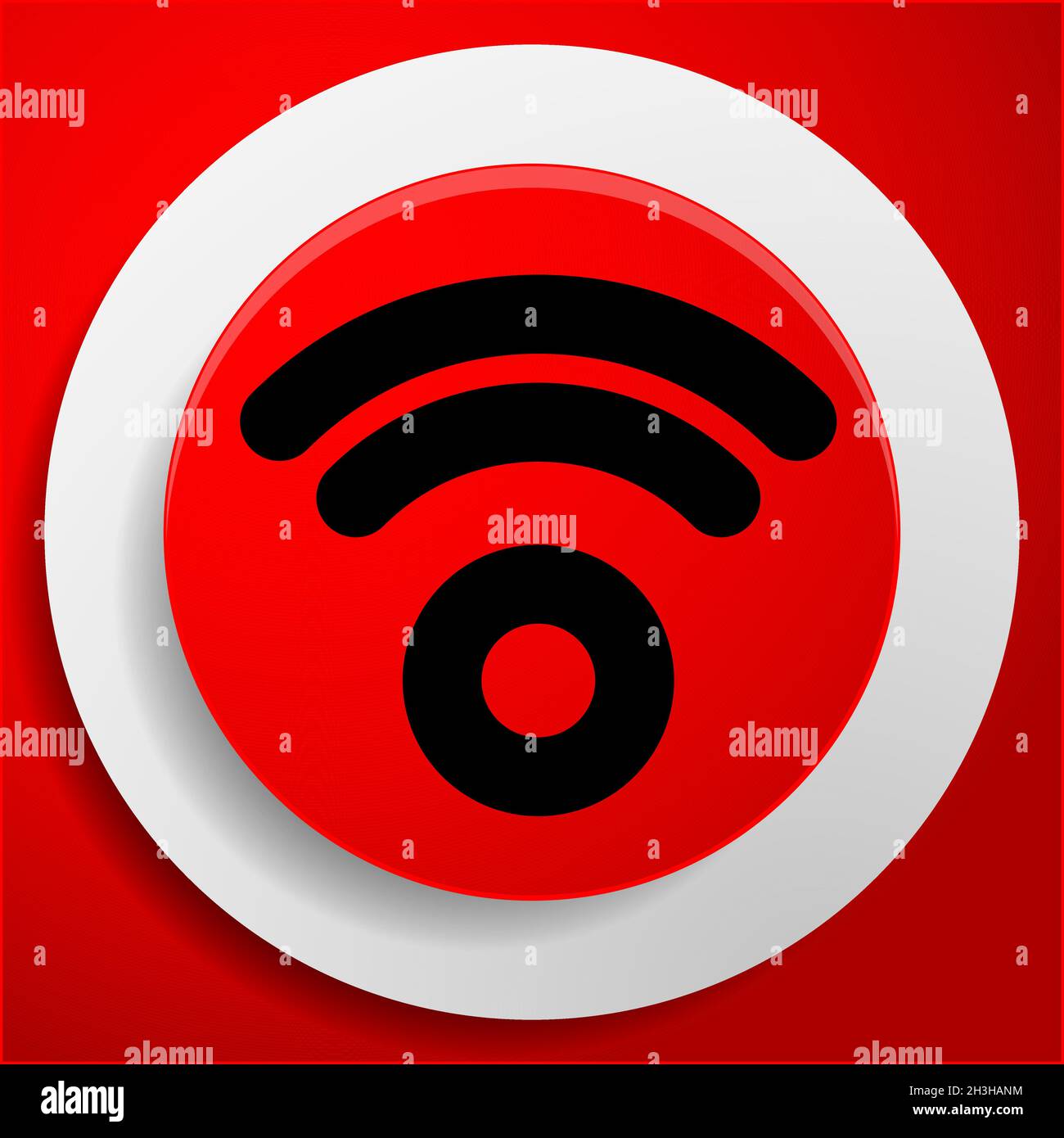 Cordless / Wireless connection, Wifi signal symbol, icon for telecom ...