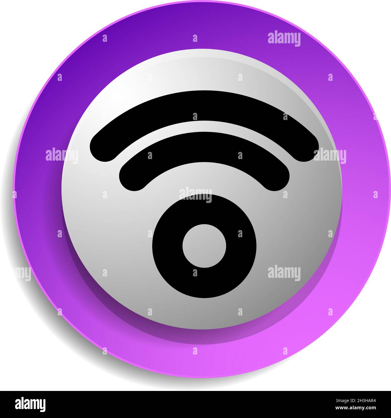 Cordless / Wireless connection, Wifi signal symbol, icon for telecom ...