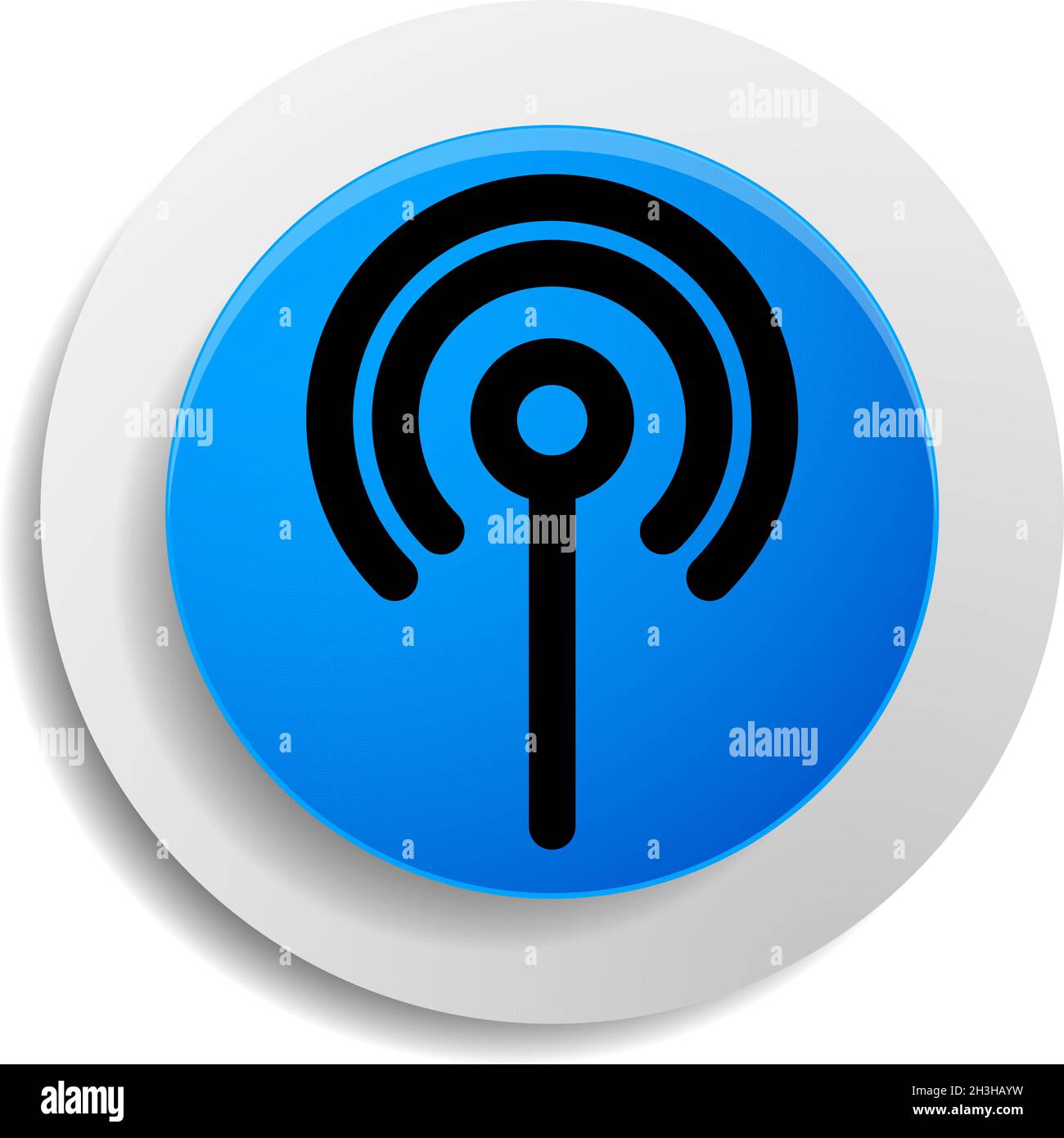 Cordless / Wireless connection, Wifi signal symbol, icon for telecom ...