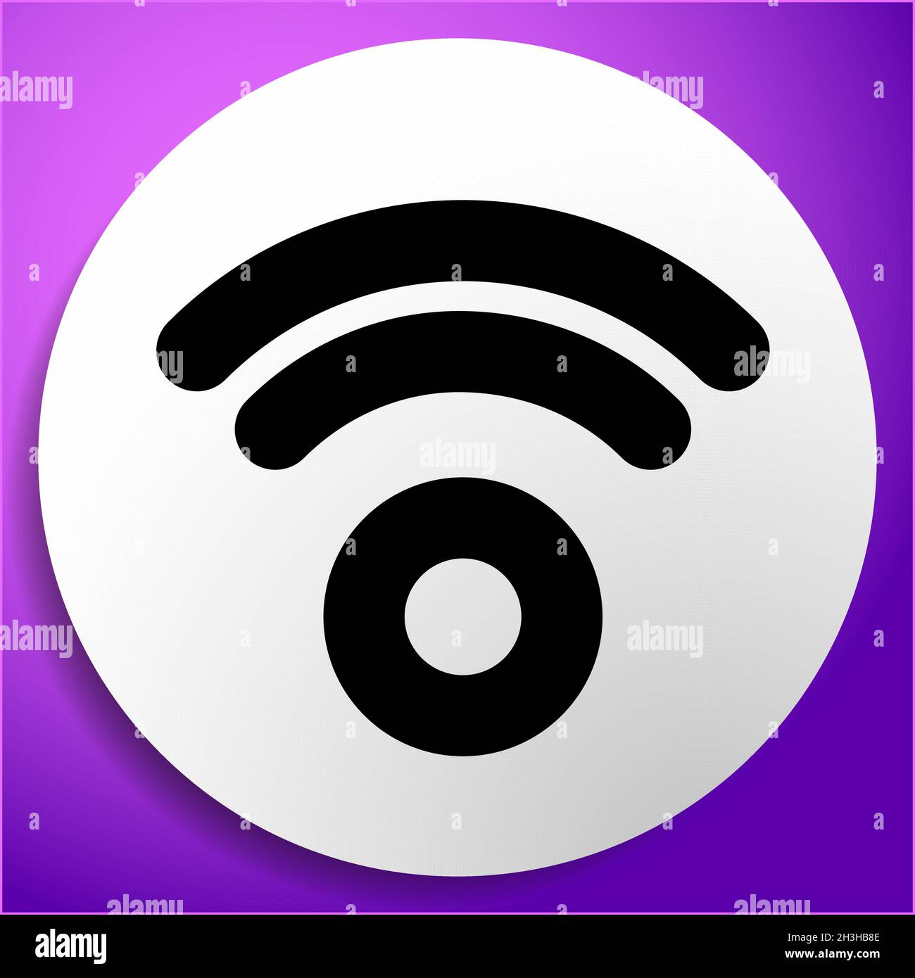 Cordless / Wireless connection, Wifi signal symbol, icon for telecom ...