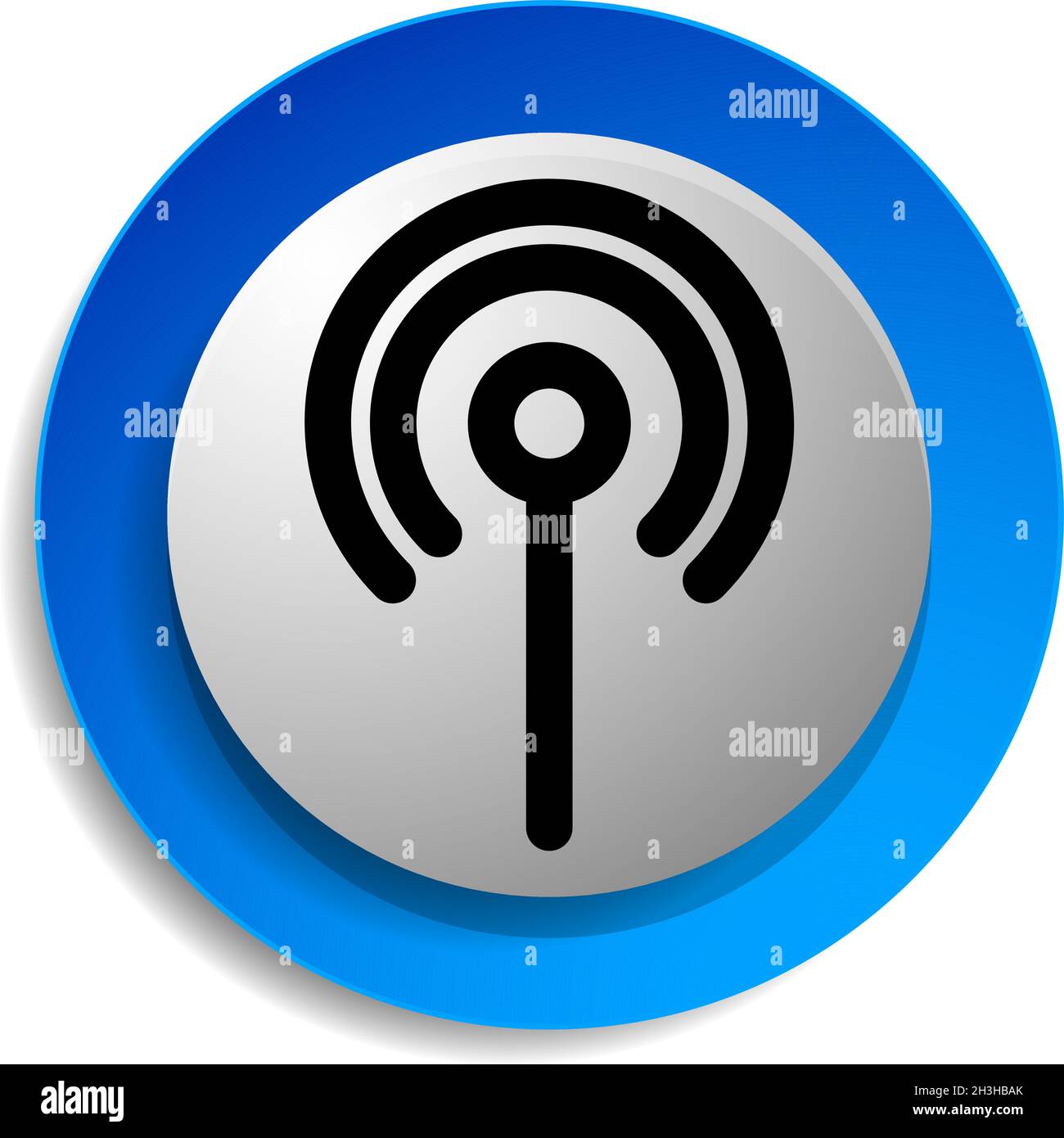 Cordless / Wireless connection, Wifi signal symbol, icon for telecom ...