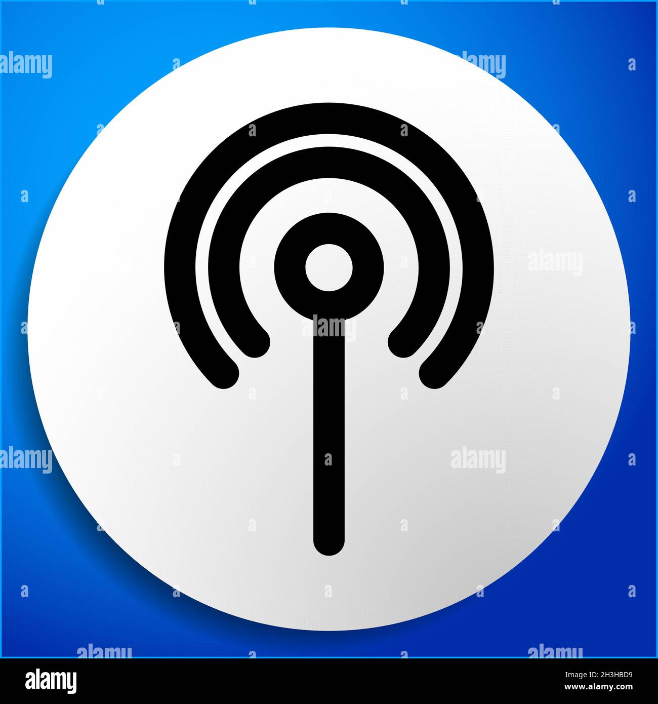 Cordless / Wireless connection, Wifi signal symbol, icon for telecom ...