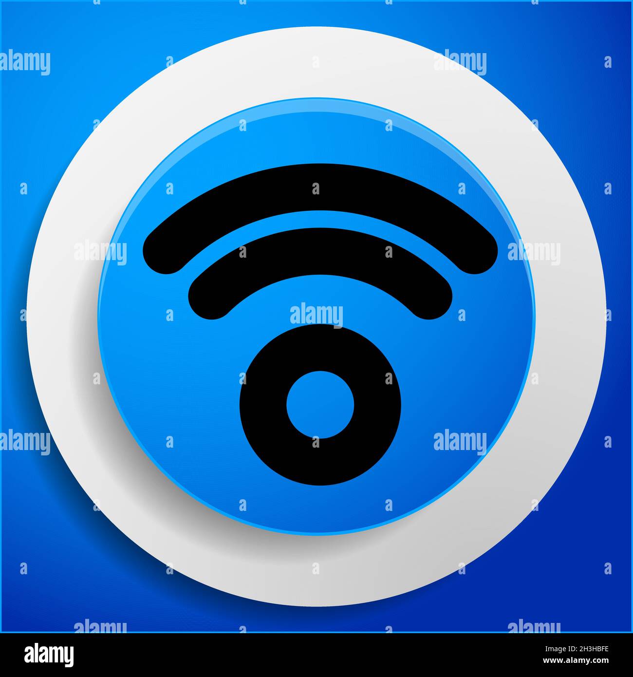 Cordless / Wireless connection, Wifi signal symbol, icon for telecom ...
