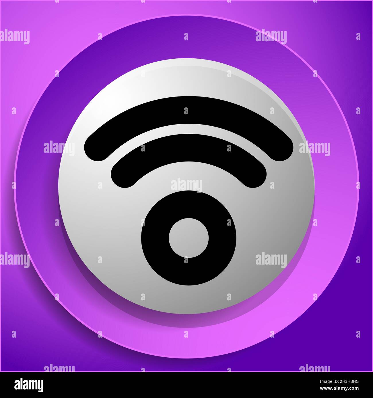 Cordless / Wireless connection, Wifi signal symbol, icon for telecom ...