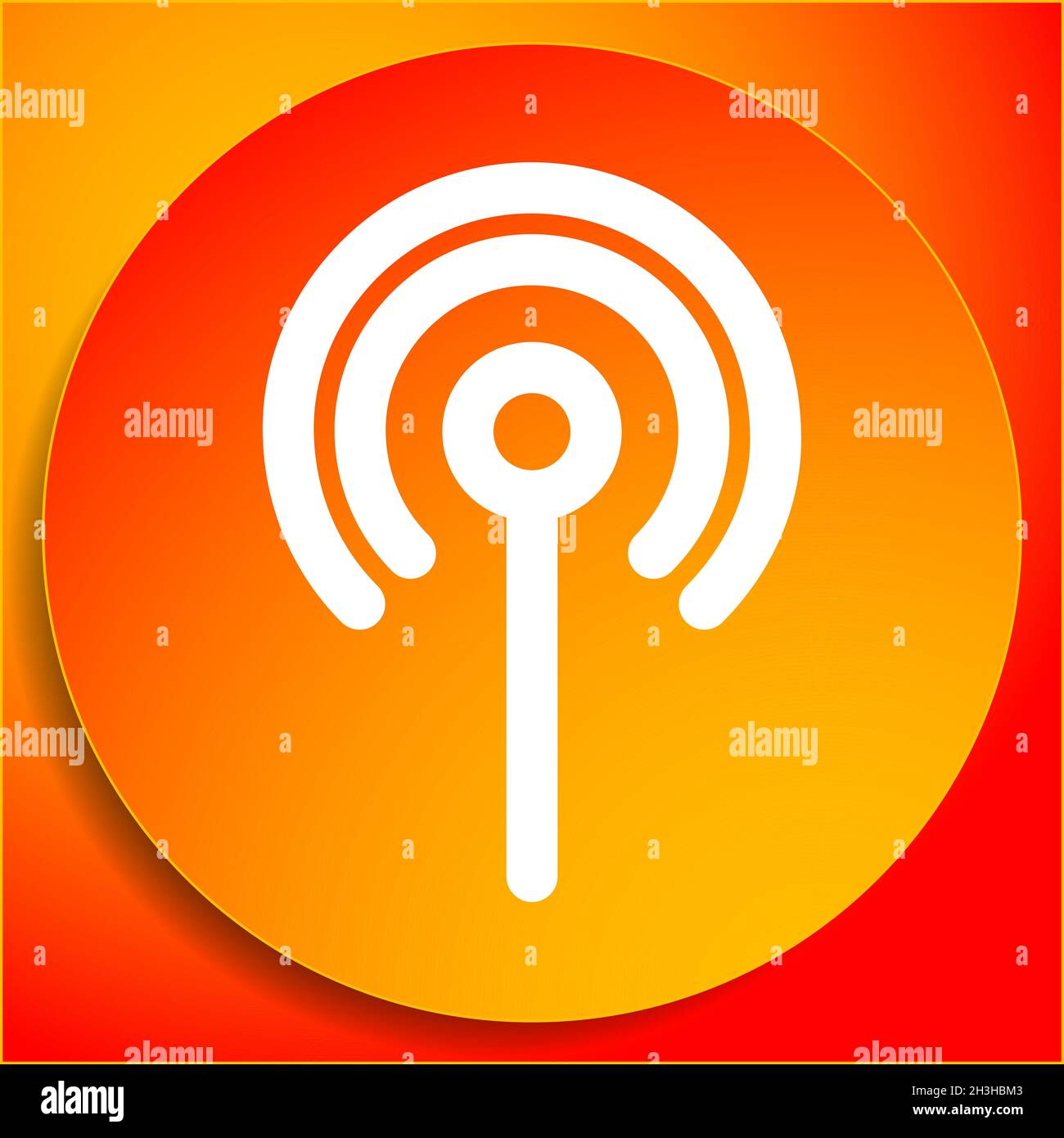 Cordless / Wireless connection, Wifi signal symbol, icon for telecom ...
