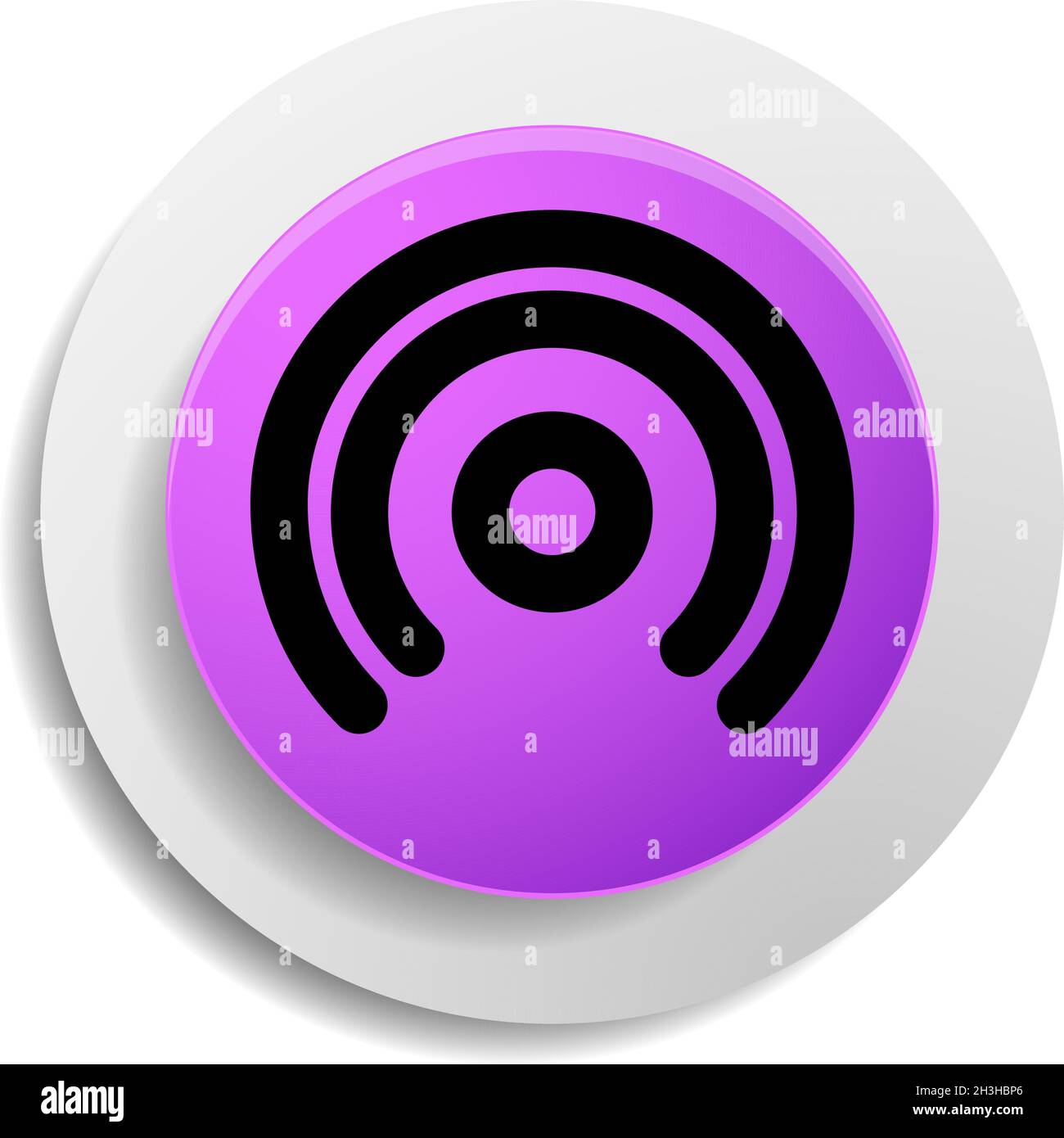 Cordless / Wireless connection, Wifi signal symbol, icon for telecom ...