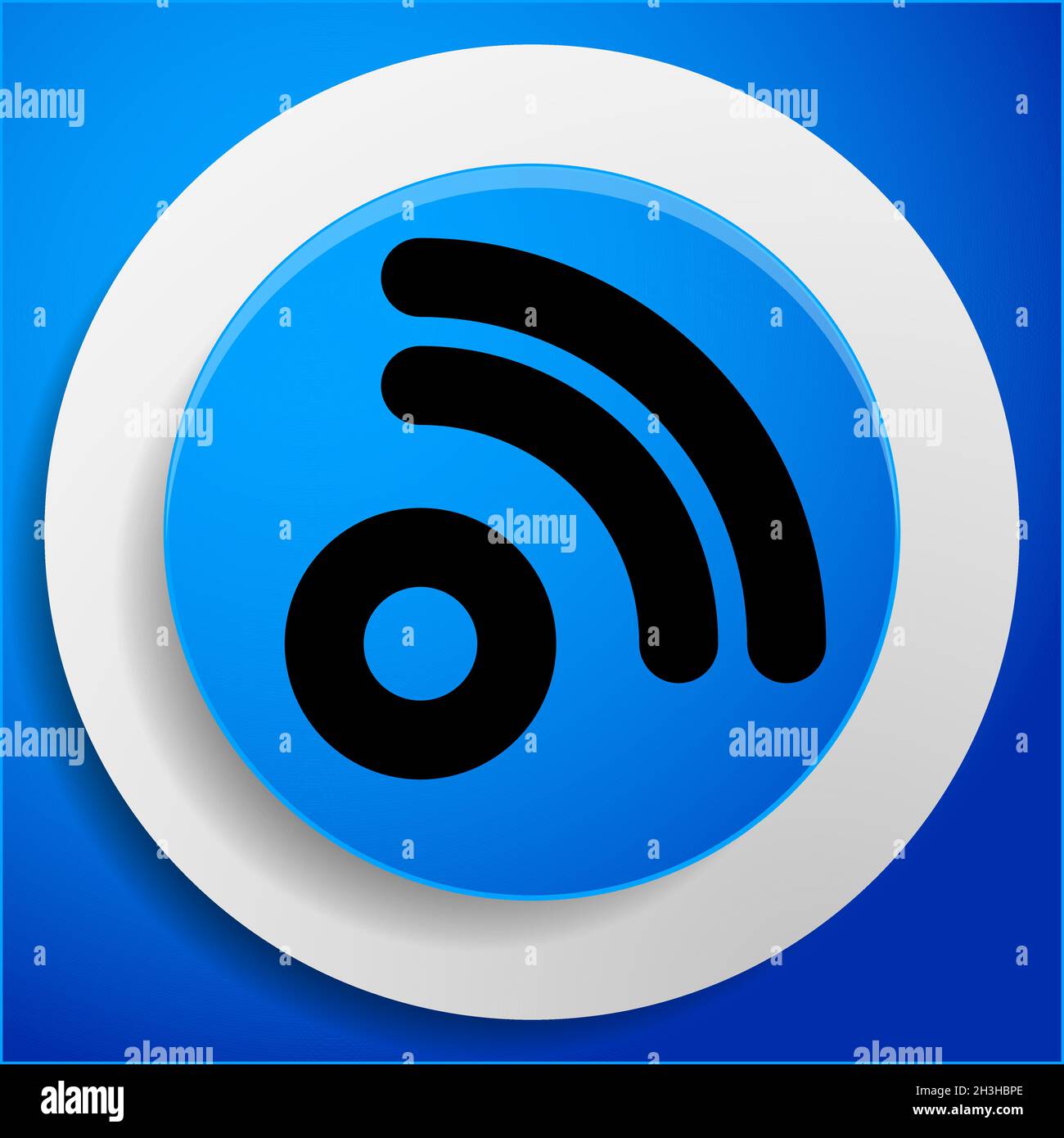 Cordless / Wireless connection, Wifi signal symbol, icon for telecom ...