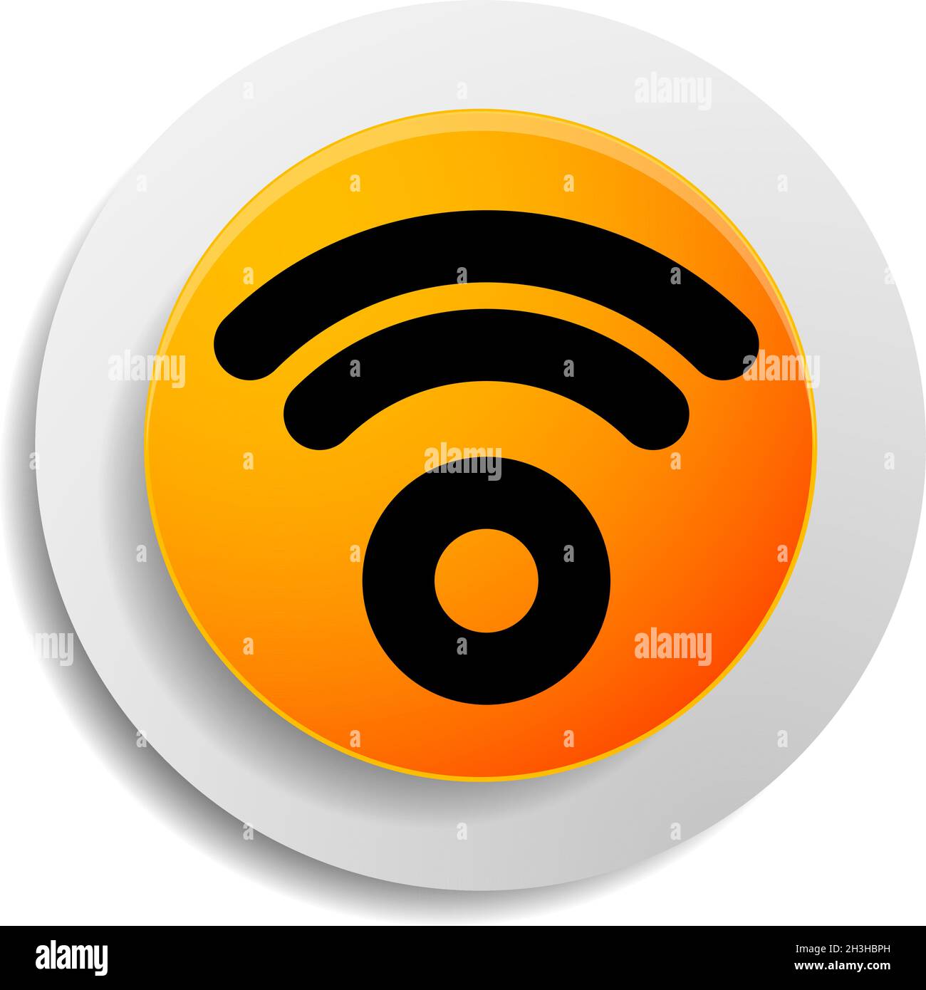 Cordless / Wireless connection, Wifi signal symbol, icon for telecom ...