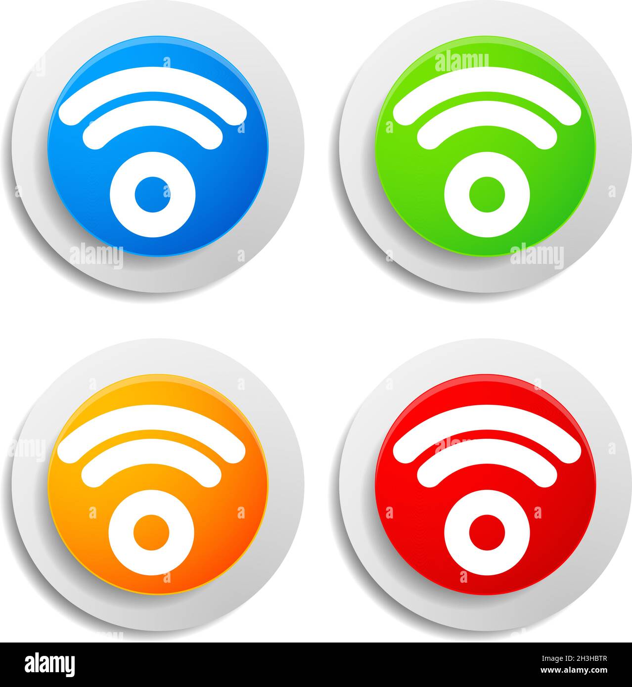 Cordless / Wireless connection, Wifi signal symbol, icon for telecom ...