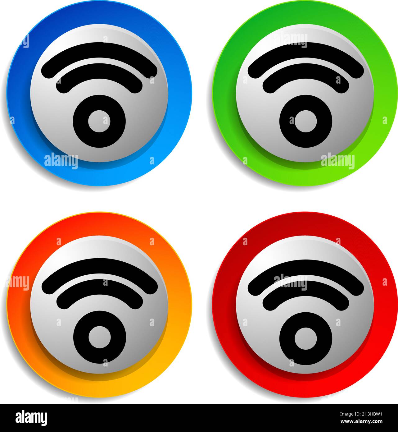 Cordless / Wireless connection, Wifi signal symbol, icon for telecom ...