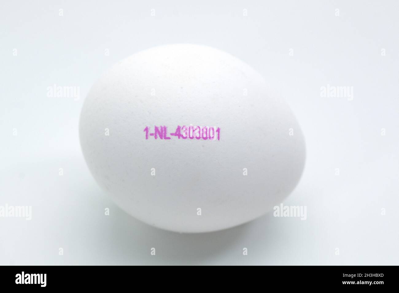 Egg marking, free-range egg Stock Photo - Alamy