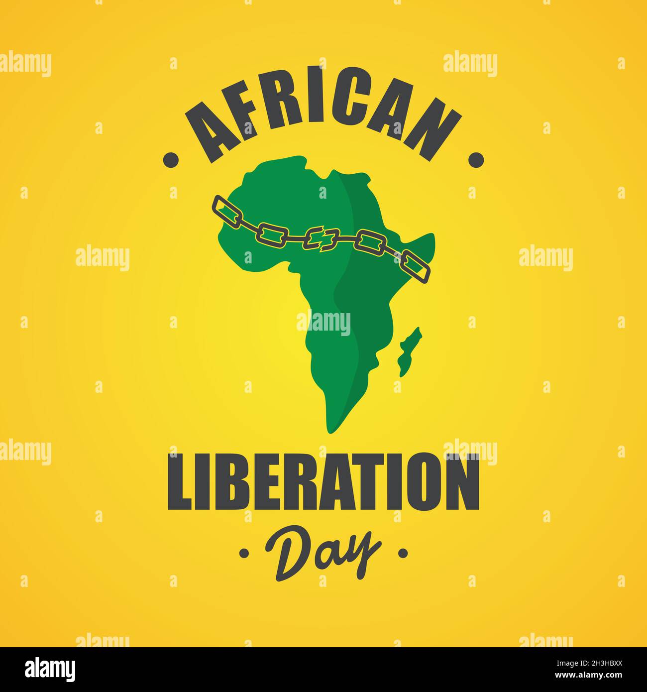 An illustration of African Liberation Day with African map and chain ...