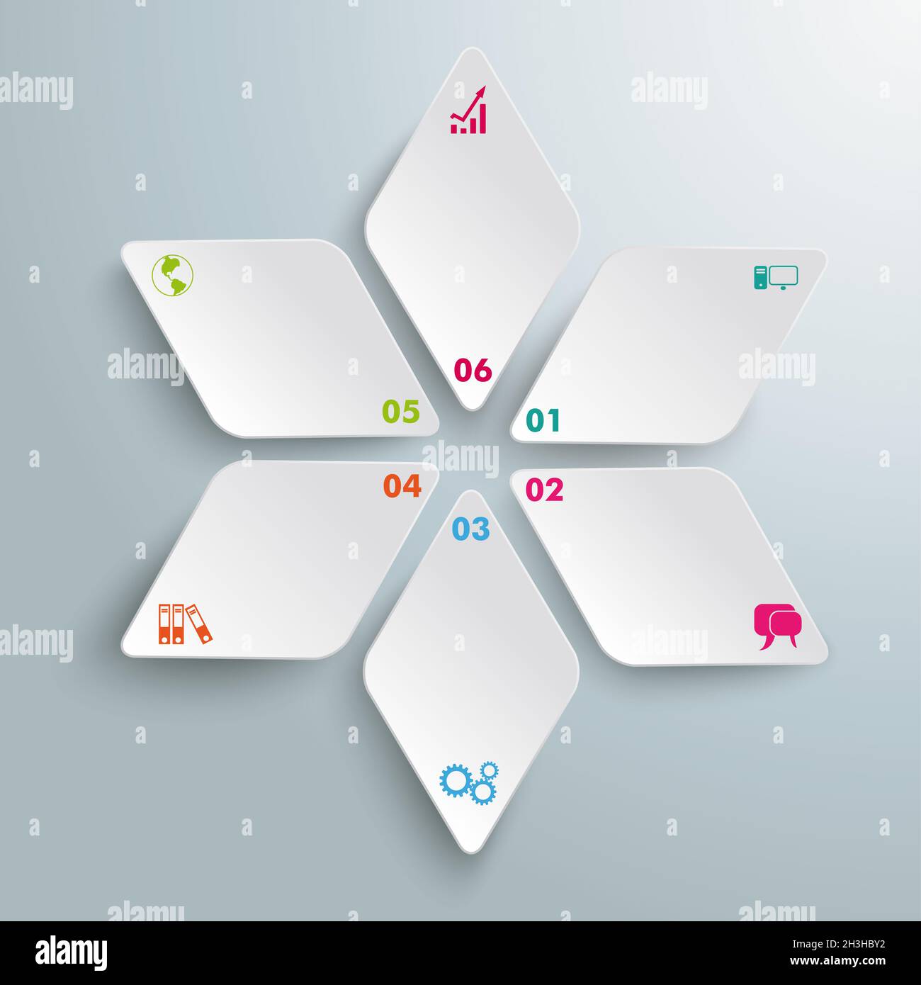 Rhombus Star Infographic PiAd Stock Photo - Alamy