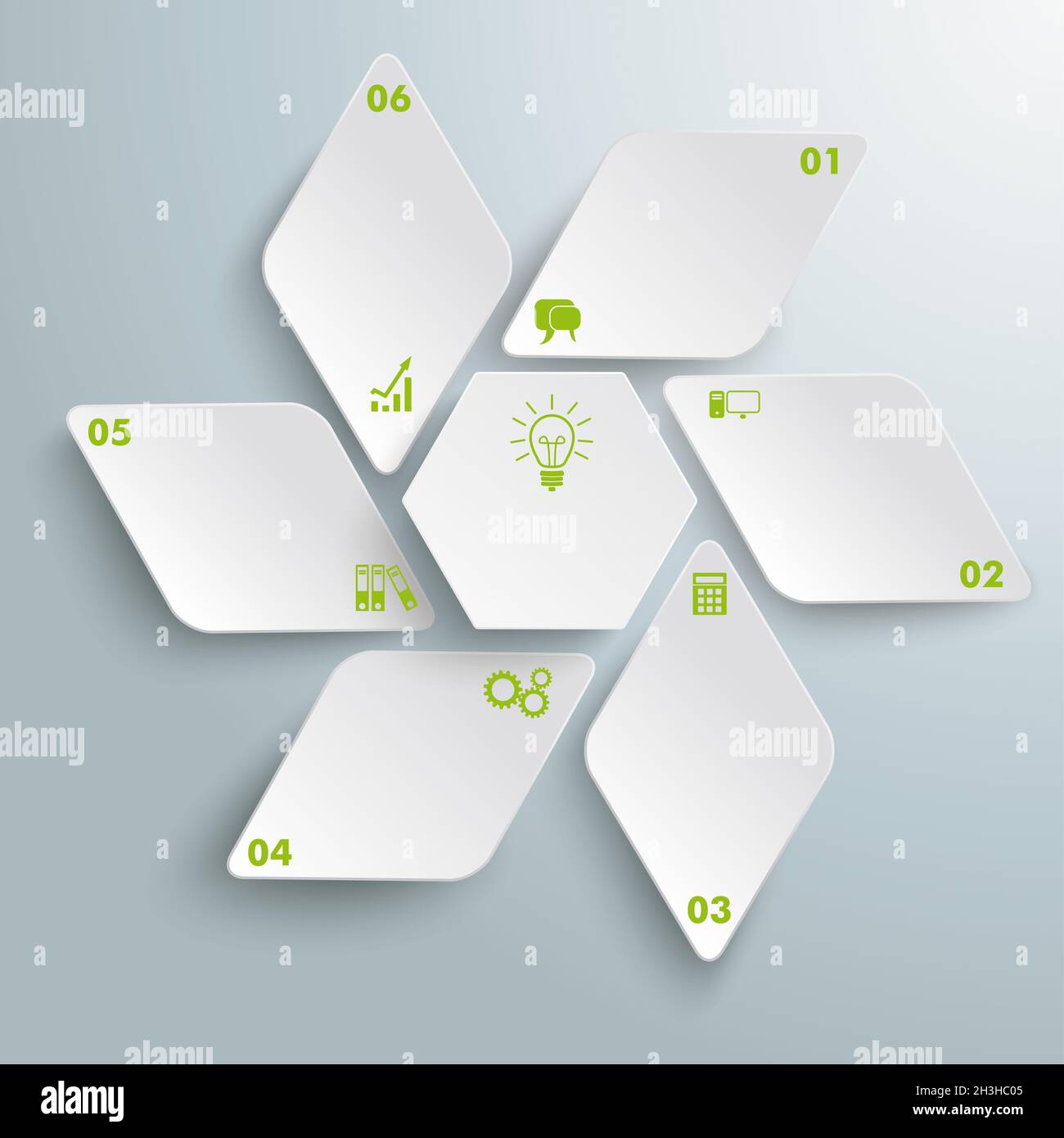 Rhombus Star Infographic Stock Photo - Alamy