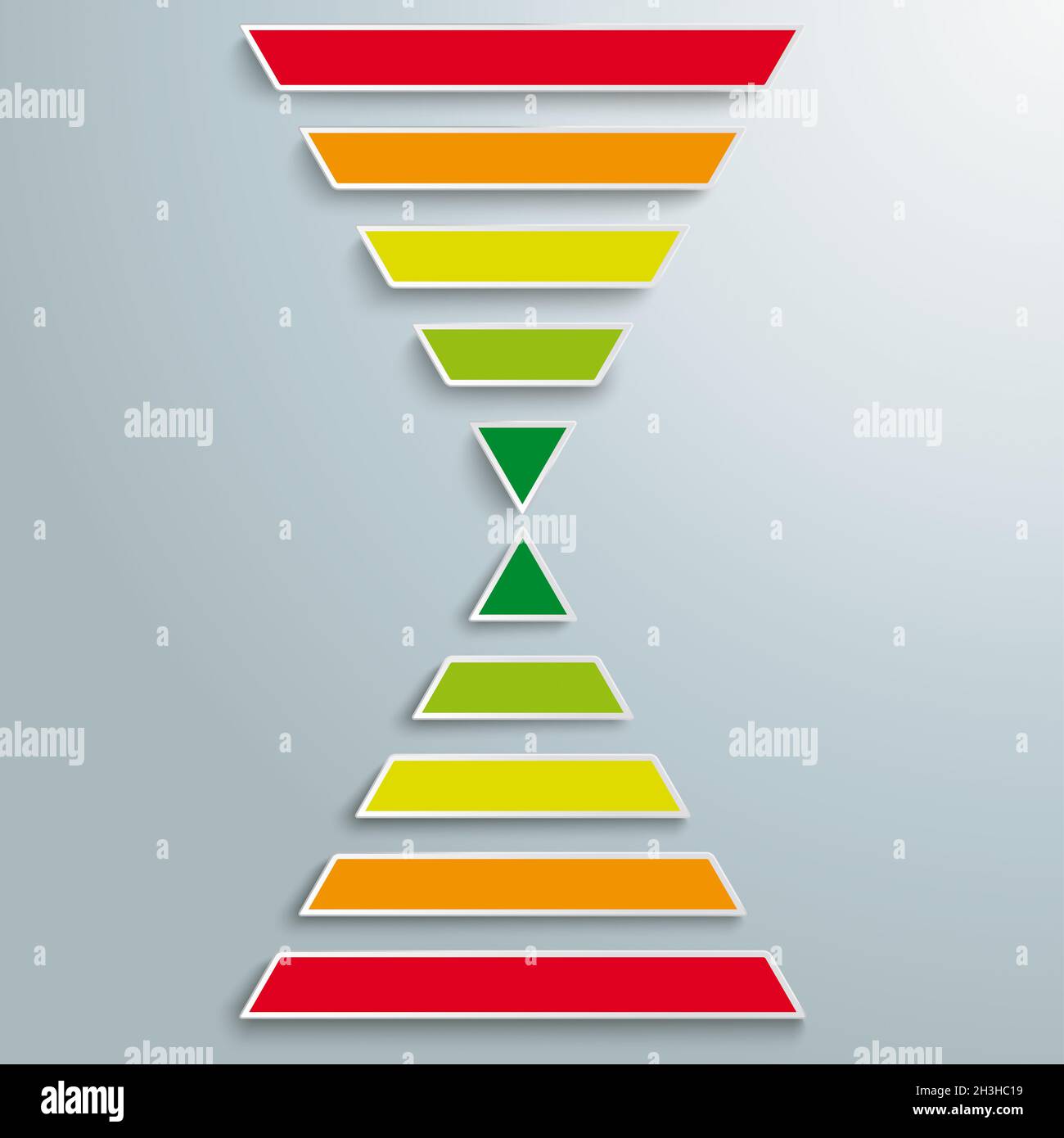 2 Colored Pyramids Infographic PiAd Stock Photo - Alamy