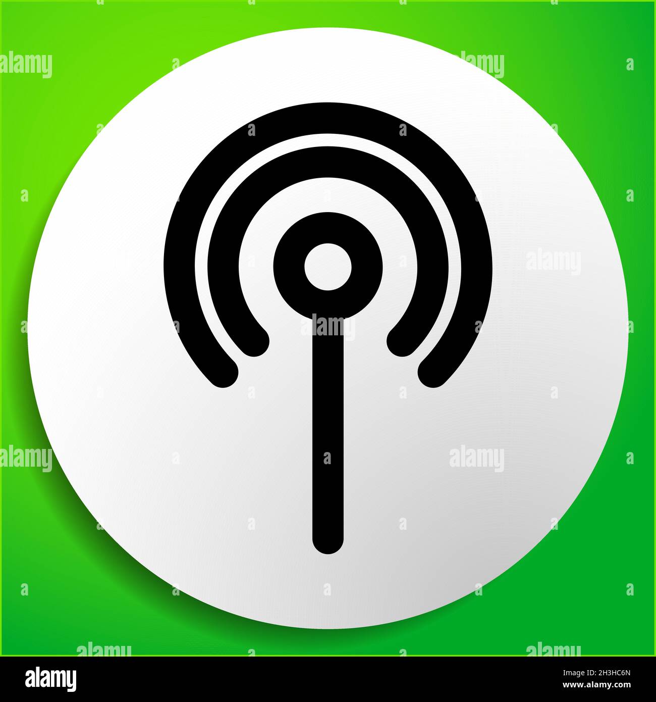 Cordless / Wireless connection, Wifi signal symbol, icon for telecom ...