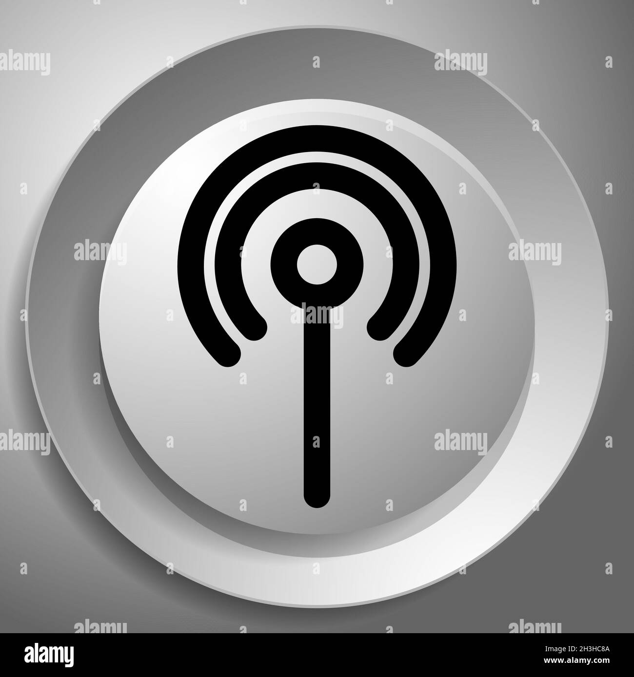 Cordless / Wireless connection, Wifi signal symbol, icon for telecom ...