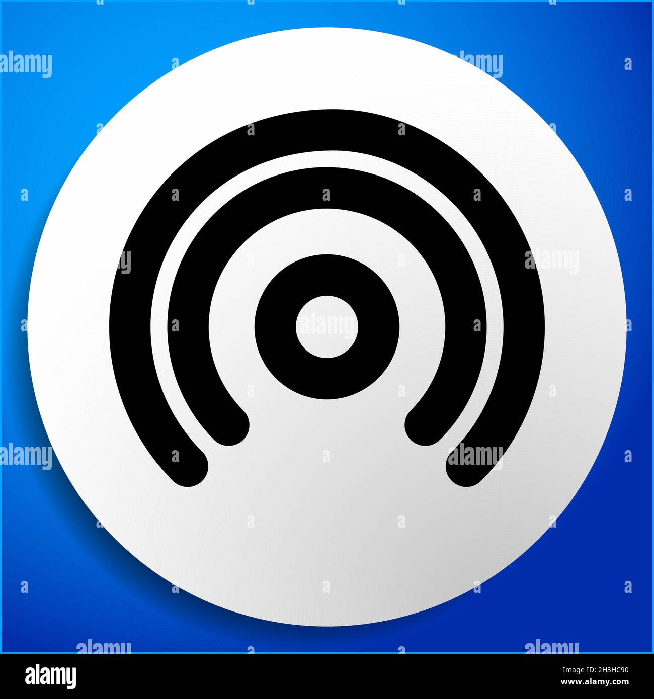 Cordless / Wireless connection, Wifi signal symbol, icon for telecom ...