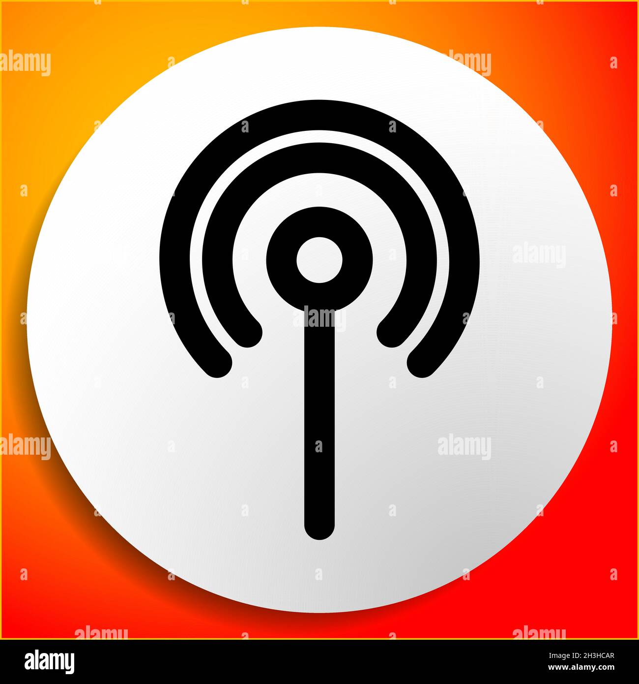 Cordless / Wireless connection, Wifi signal symbol, icon for telecom ...