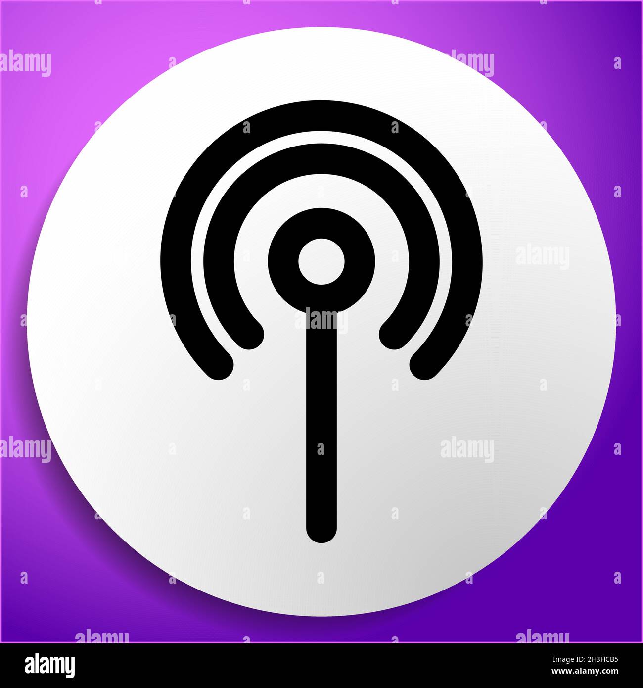 Cordless / Wireless connection, Wifi signal symbol, icon for telecom ...