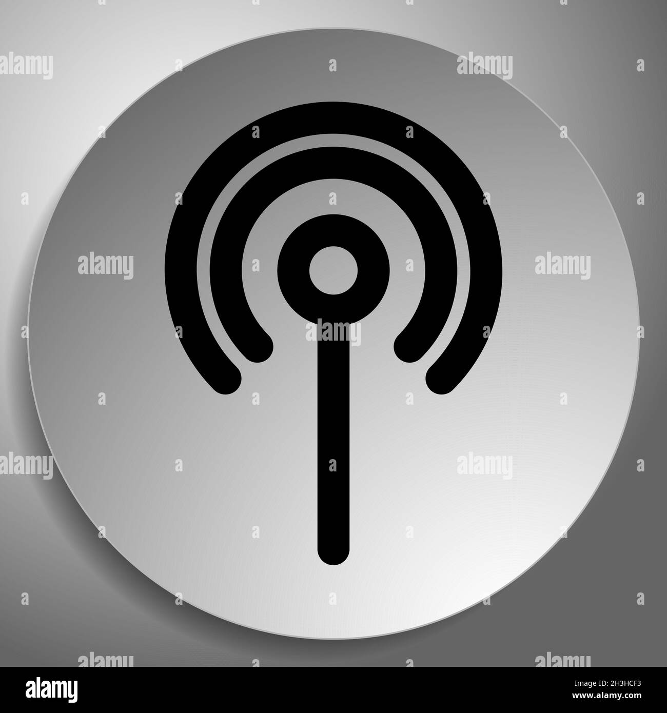 Cordless / Wireless connection, Wifi signal symbol, icon for telecom ...