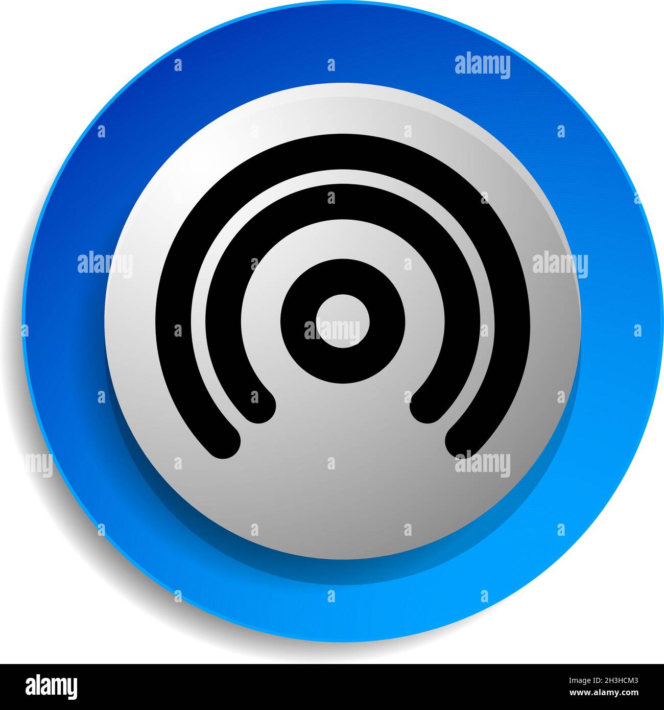 Cordless / Wireless connection, Wifi signal symbol, icon for telecom ...