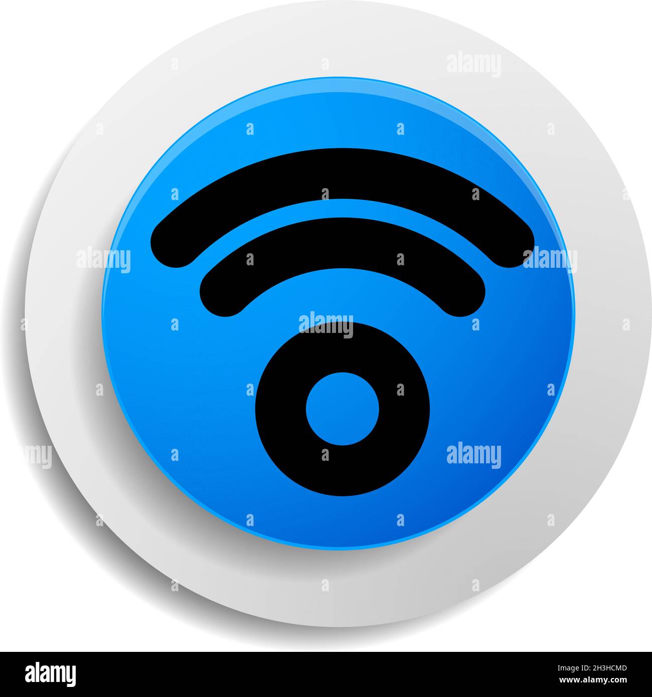 Cordless / Wireless connection, Wifi signal symbol, icon for telecom ...