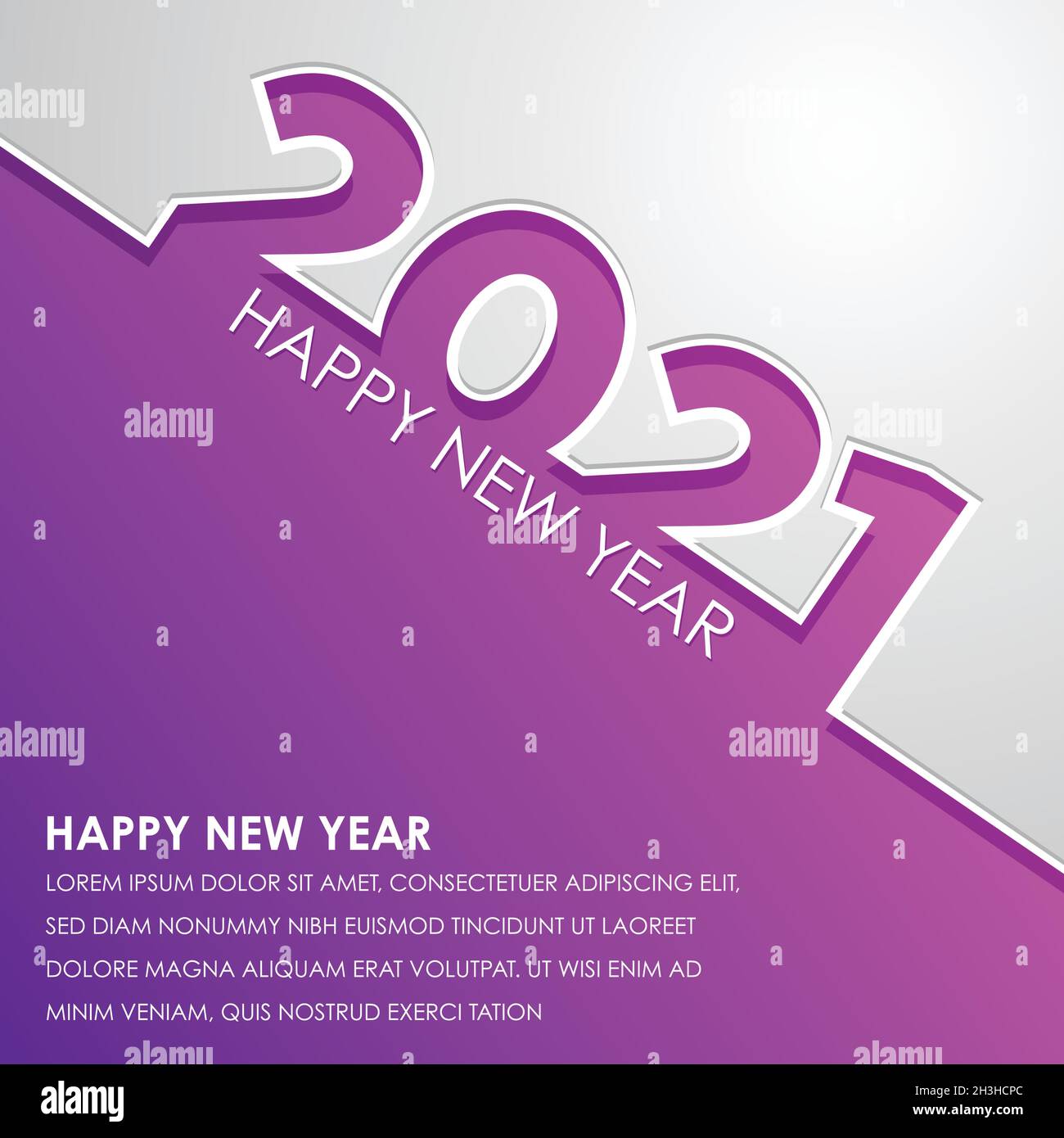 2021 Happy New Year logo text design. 2021 number design template ...