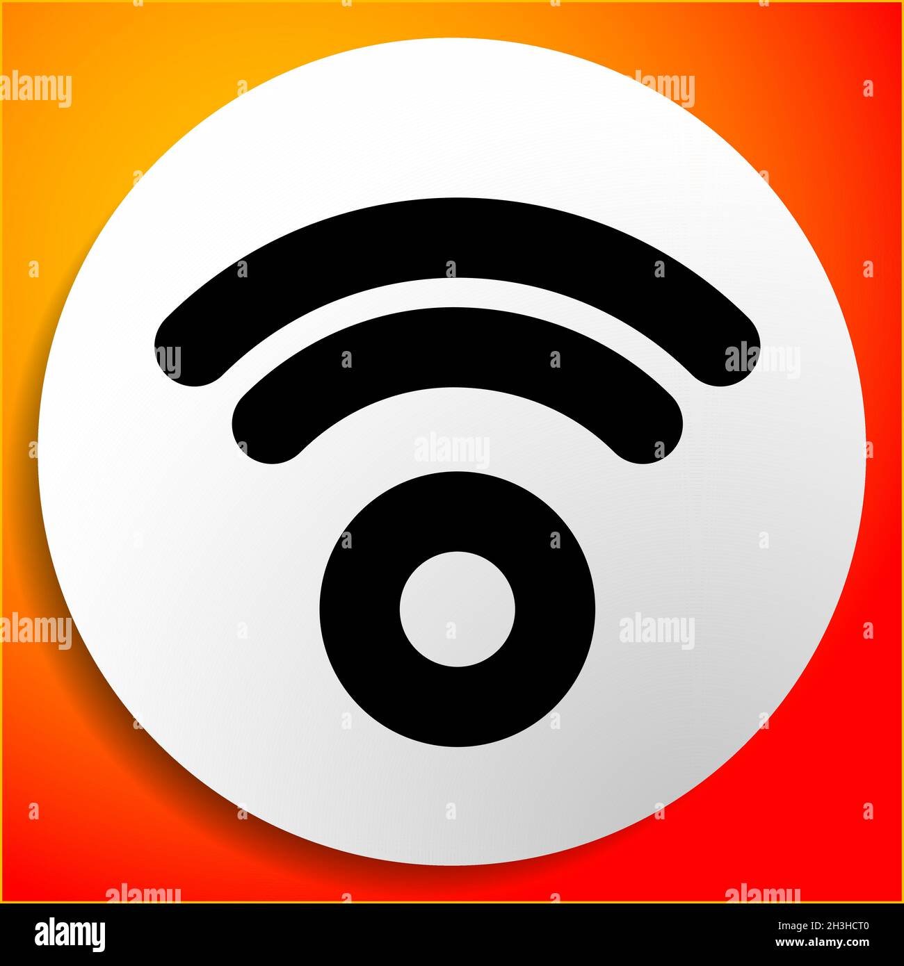 Cordless / Wireless connection, Wifi signal symbol, icon for telecom ...