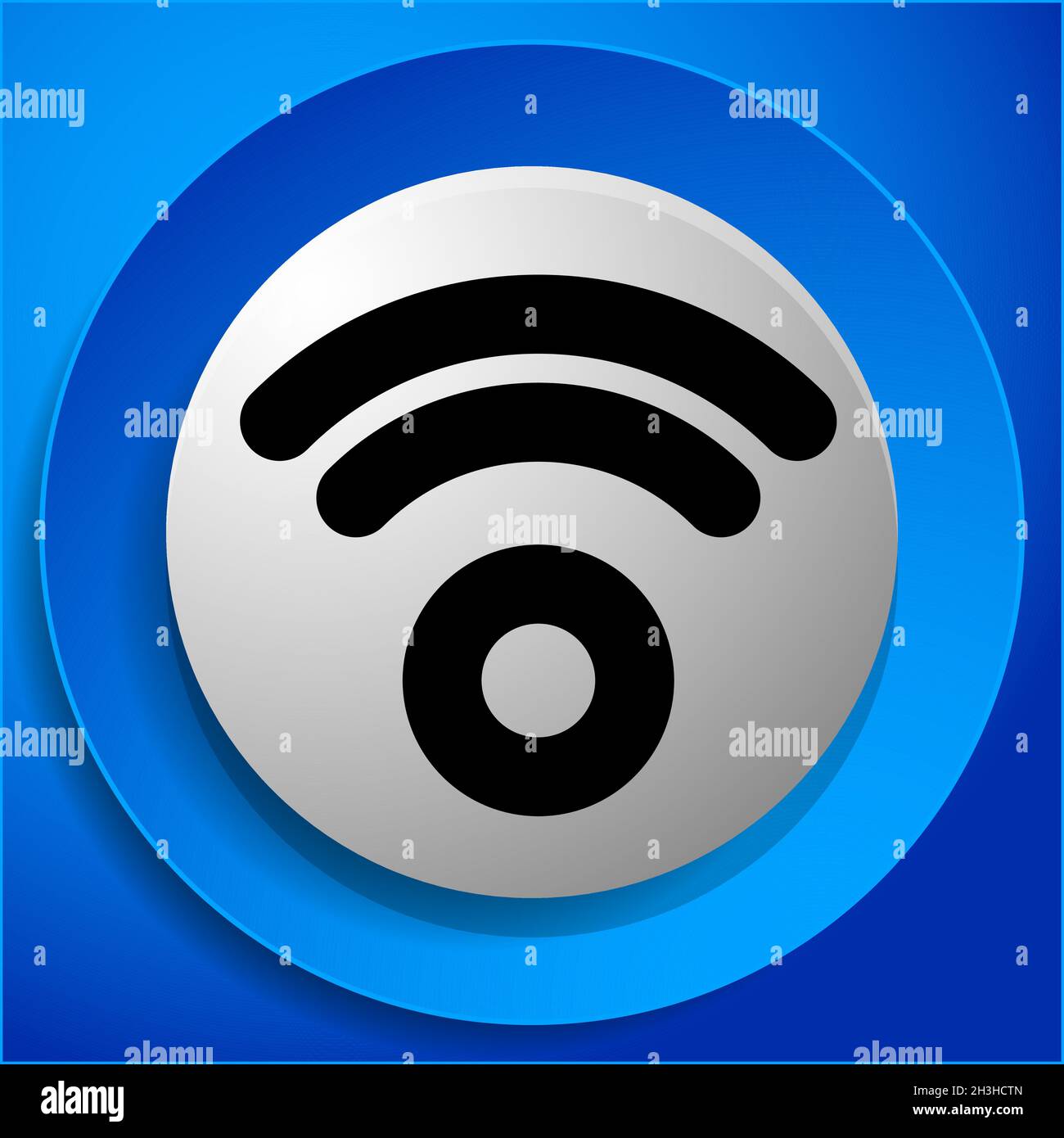 Cordless / Wireless connection, Wifi signal symbol, icon for telecom ...