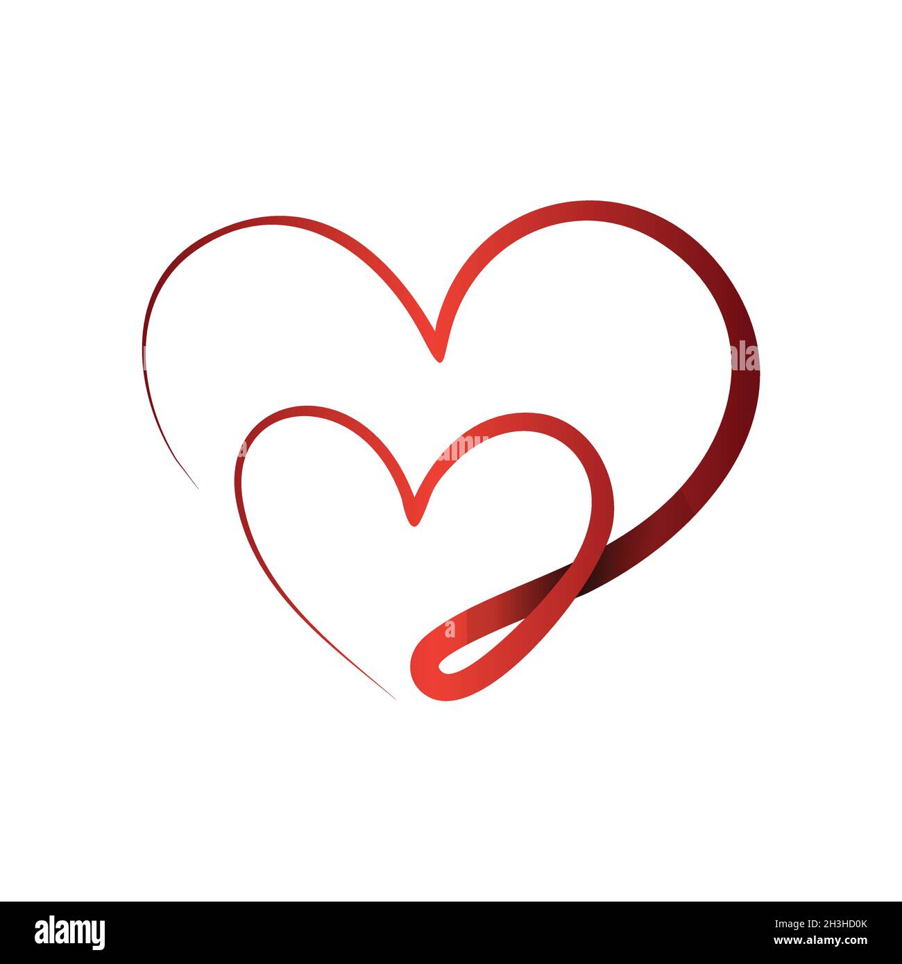 Abstract Love vector symbol in flat style. Abstract Love caligraphy ...
