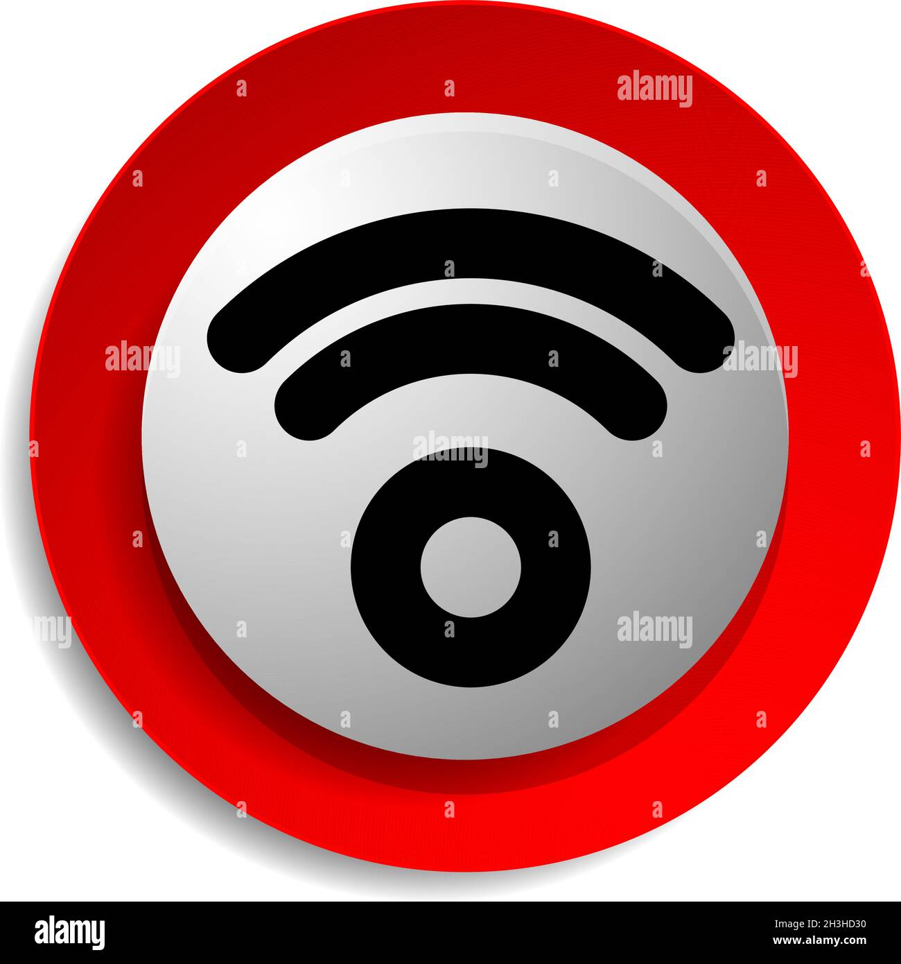Cordless / Wireless connection, Wifi signal symbol, icon for telecom ...
