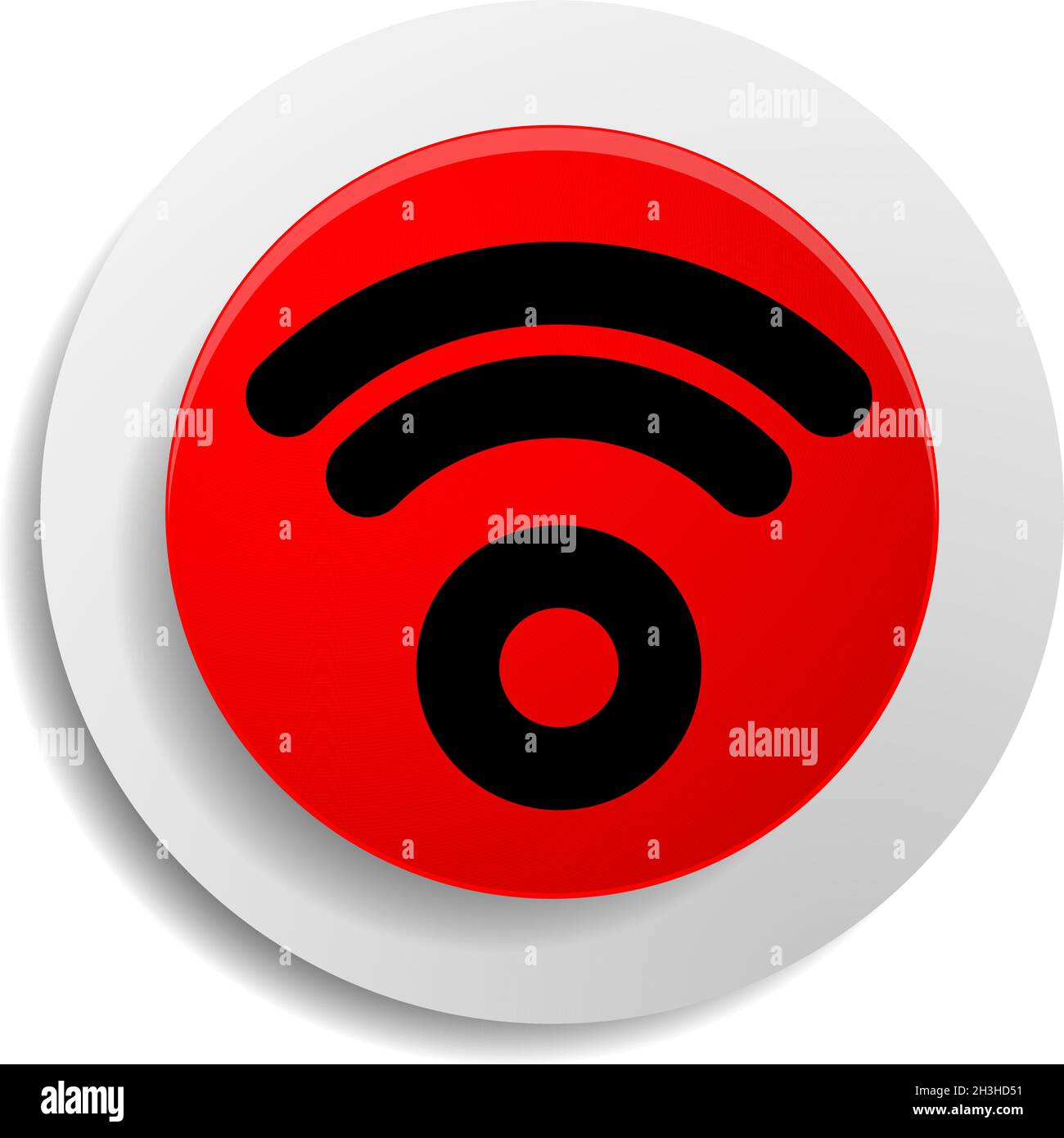 Cordless / Wireless connection, Wifi signal symbol, icon for telecom ...