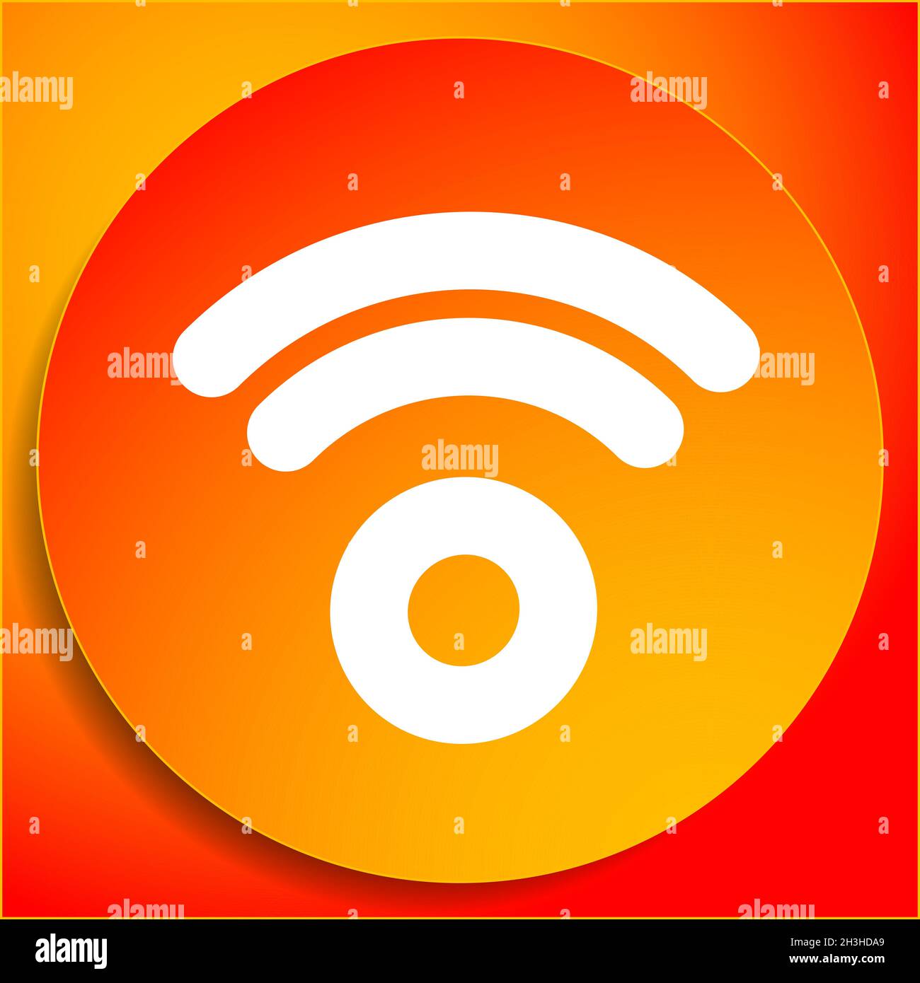 Cordless / Wireless connection, Wifi signal symbol, icon for telecom ...