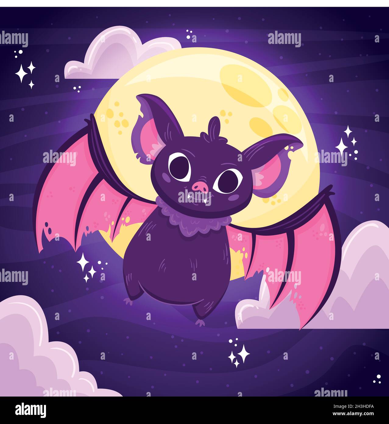 hand drawn halloween bat illustration Stock Vector Image & Art - Alamy