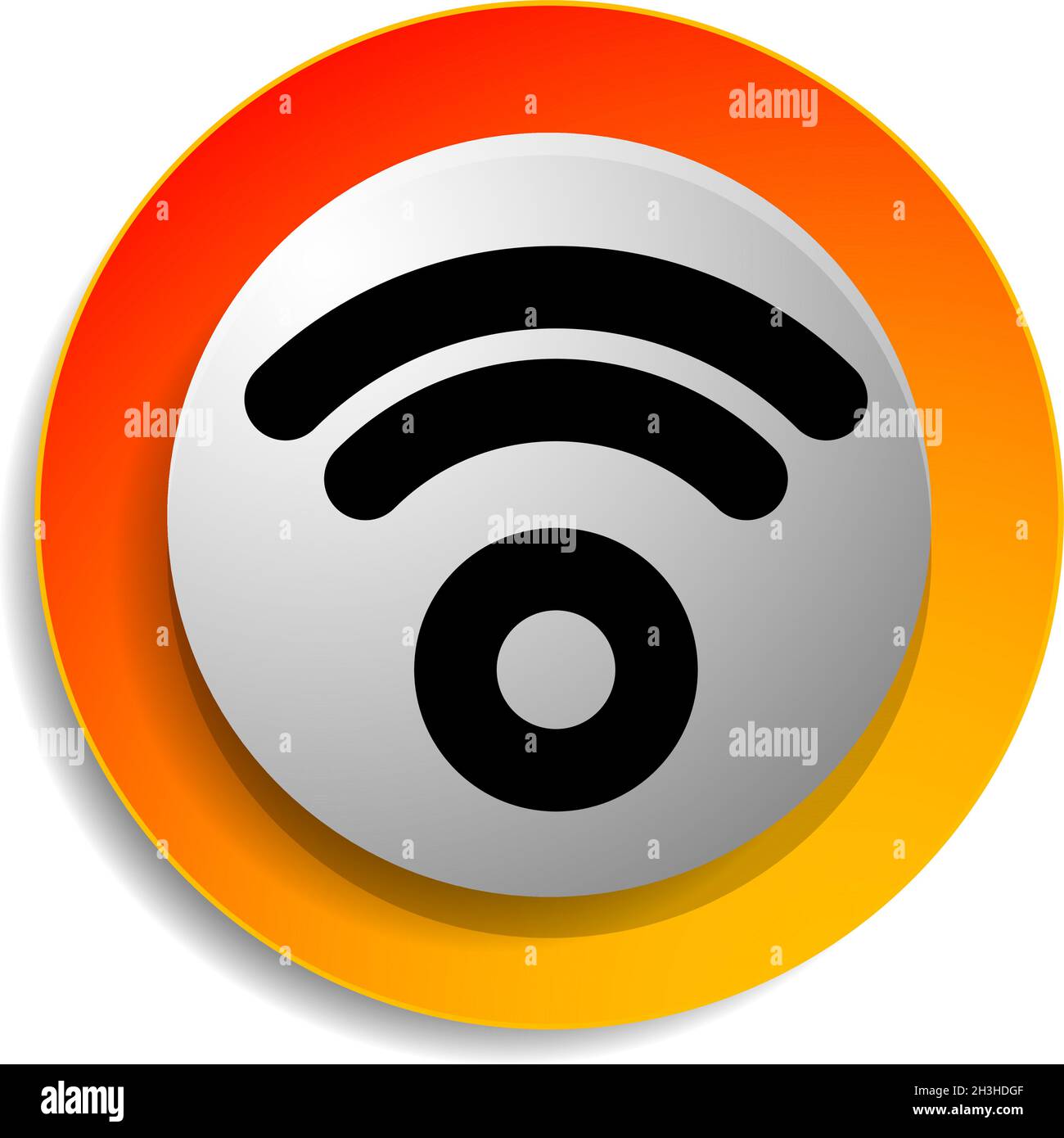 Cordless / Wireless connection, Wifi signal symbol, icon for telecom ...