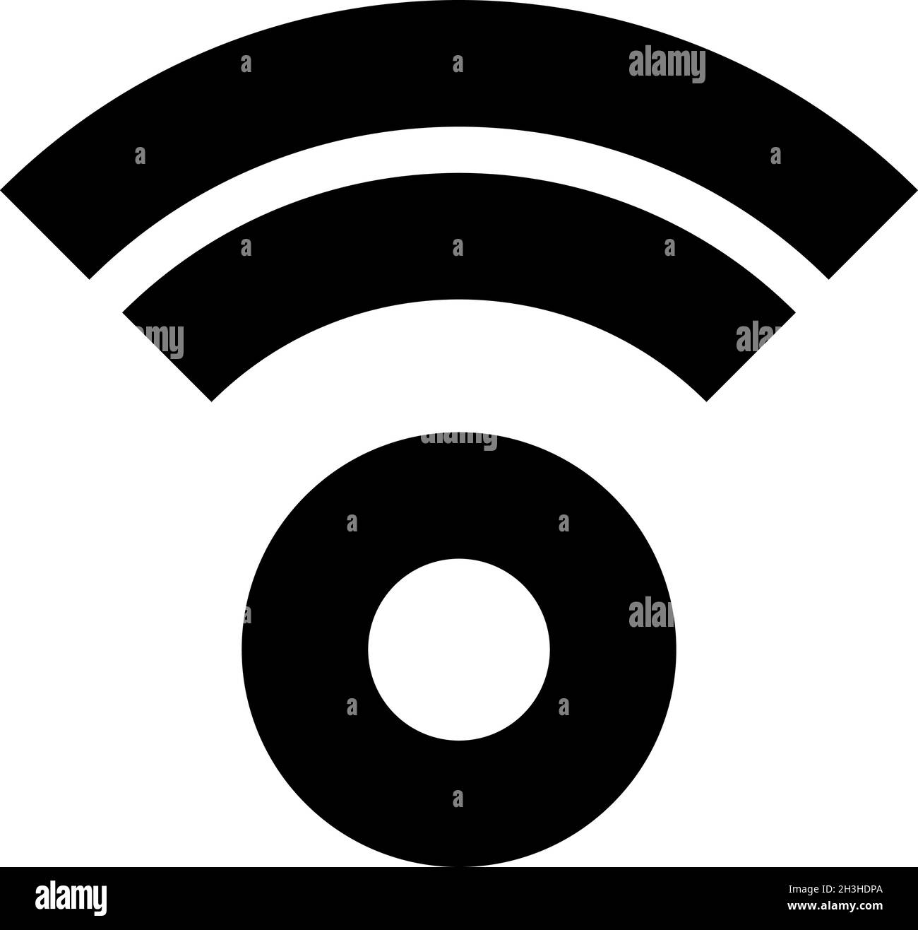 Cordless / Wireless connection, Wifi signal symbol, icon for telecom ...