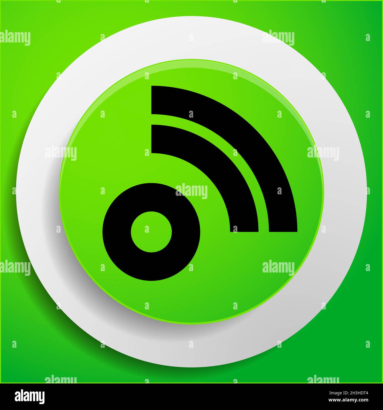 Cordless / Wireless connection, Wifi signal symbol, icon for telecom ...