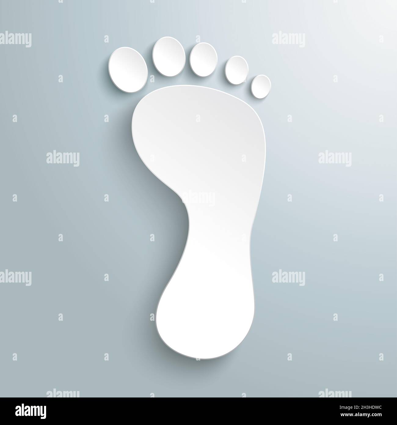 White Footprint PiAd Stock Photo - Alamy