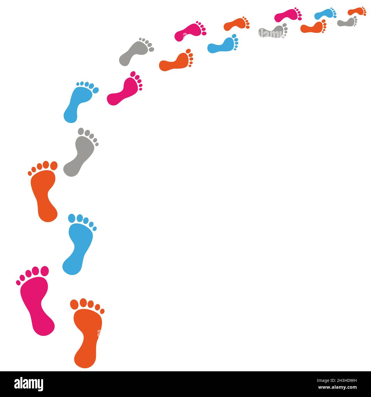 Footprint Black Track Stock Photo - Alamy