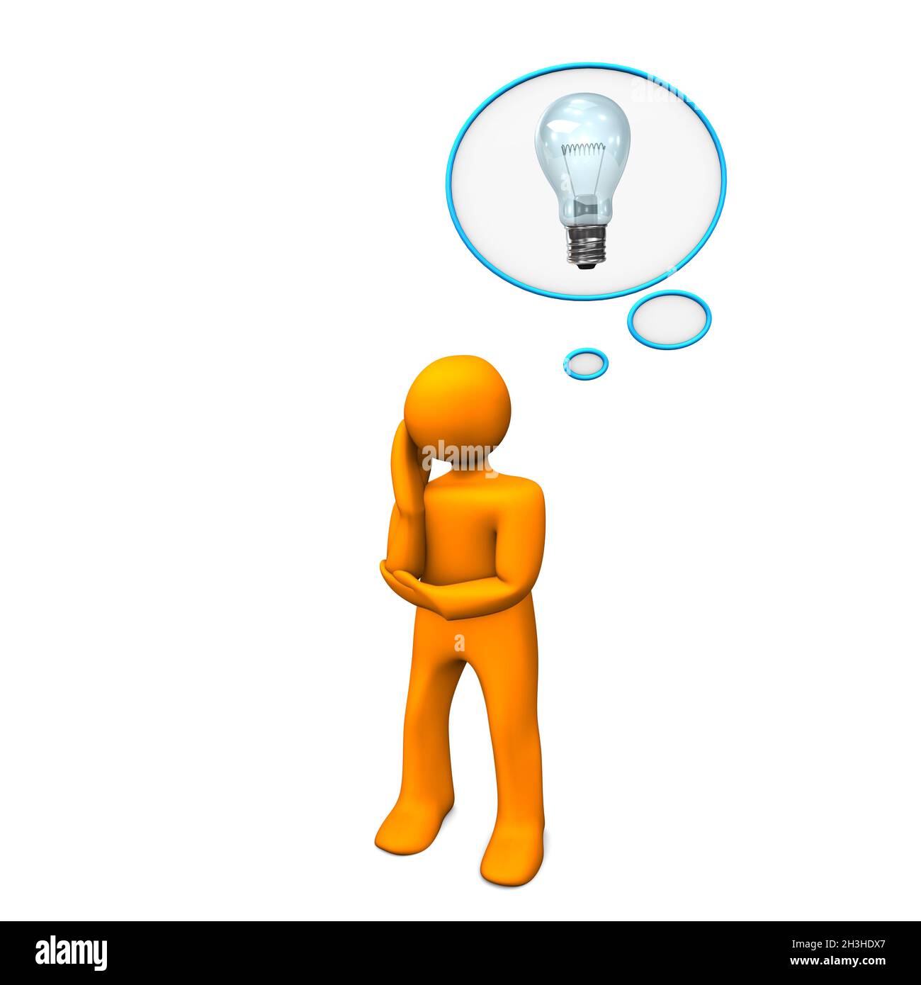 Orange cartoon character thought bubble hi-res stock photography and ...