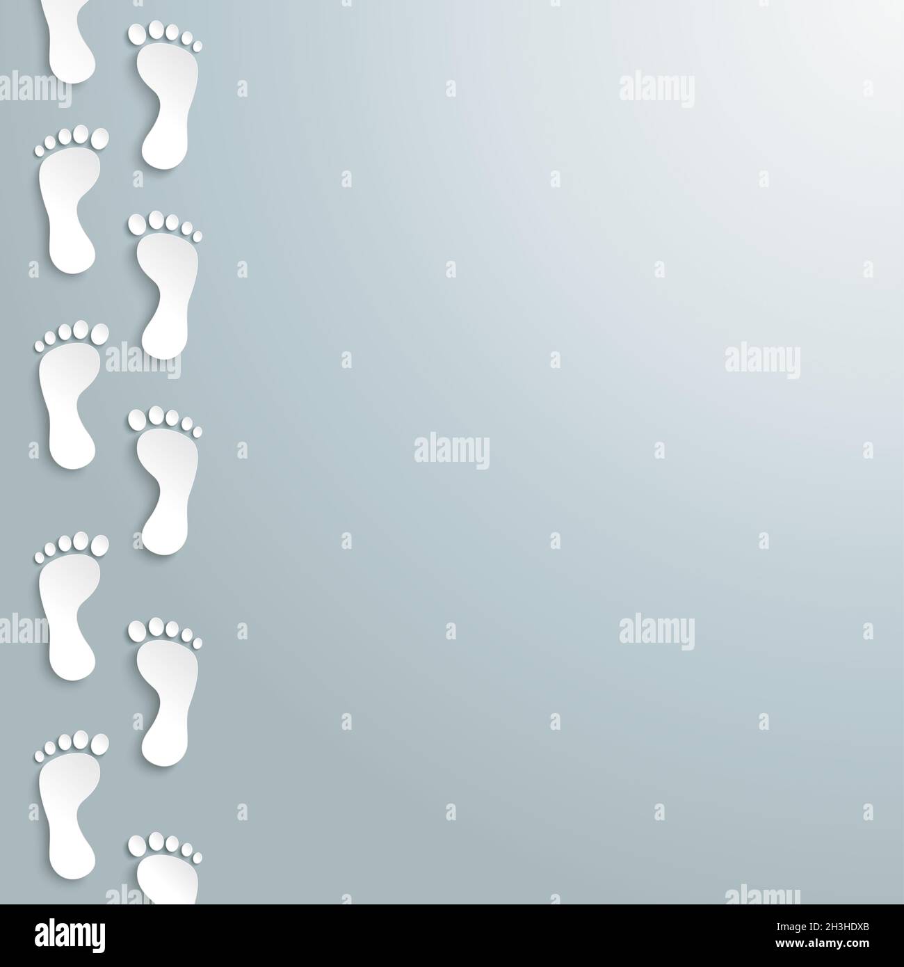 White Feetprint Track PiAd Stock Photo - Alamy