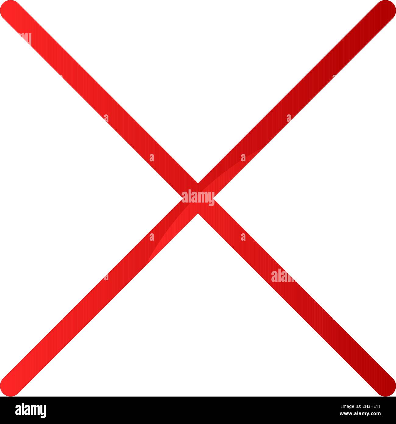 Red X as restriction, prohibition, barrier, error icon- stock vector ...