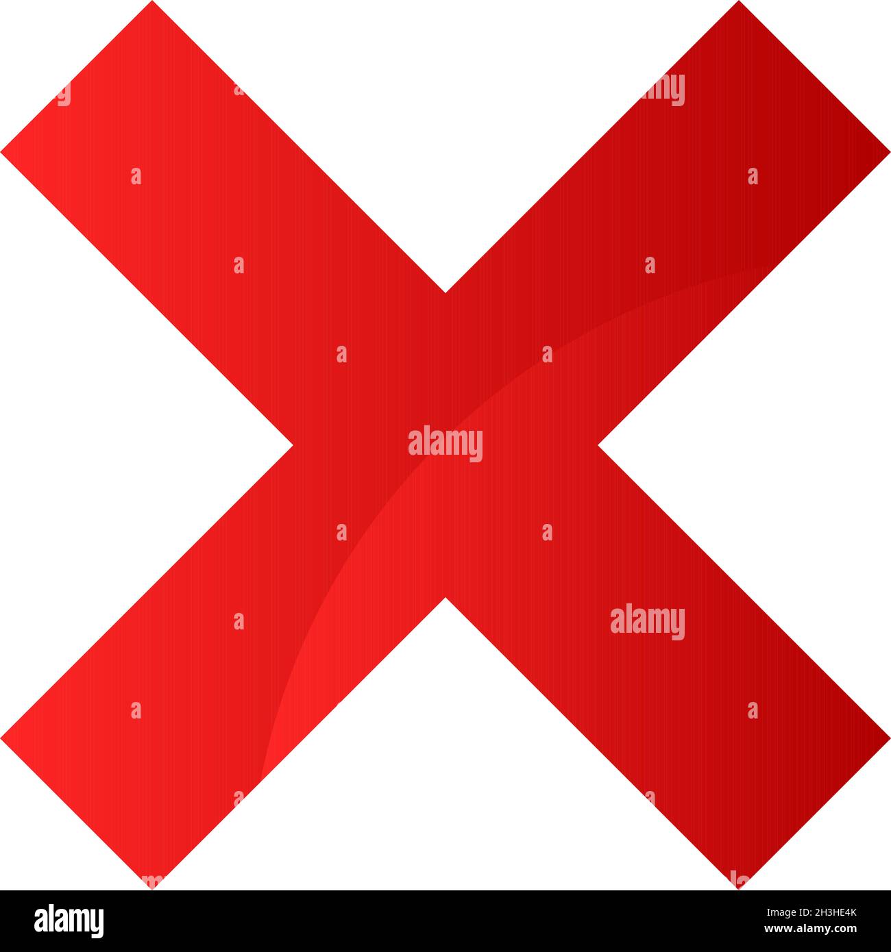 Red X as restriction, prohibition, barrier, error icon- stock vector ...