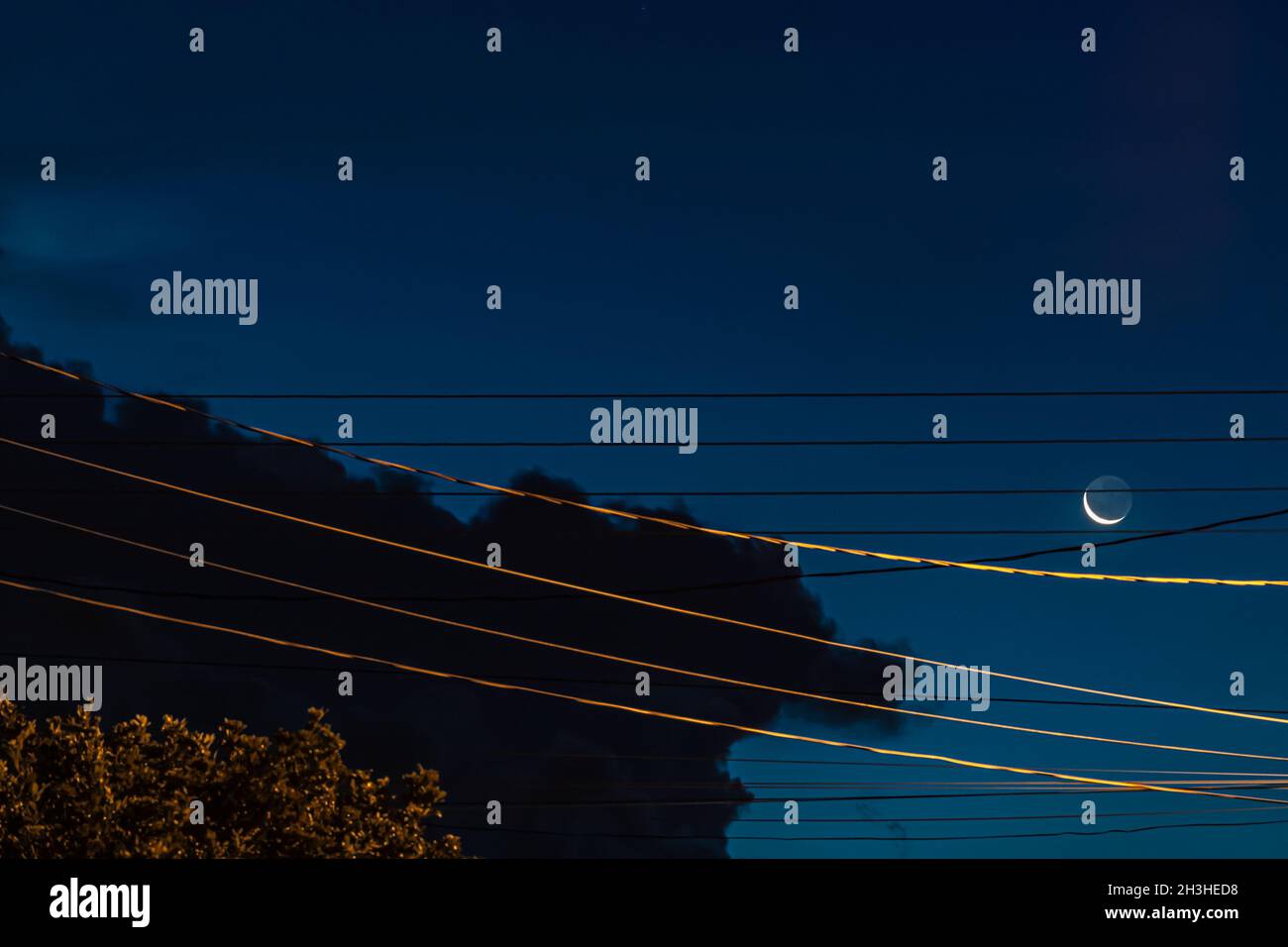 Full moon line cloud in hi-res stock photography and images - Alamy