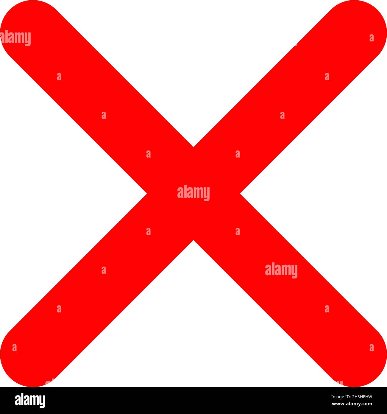Red X as restriction, prohibition, barrier, error icon- stock vector ...